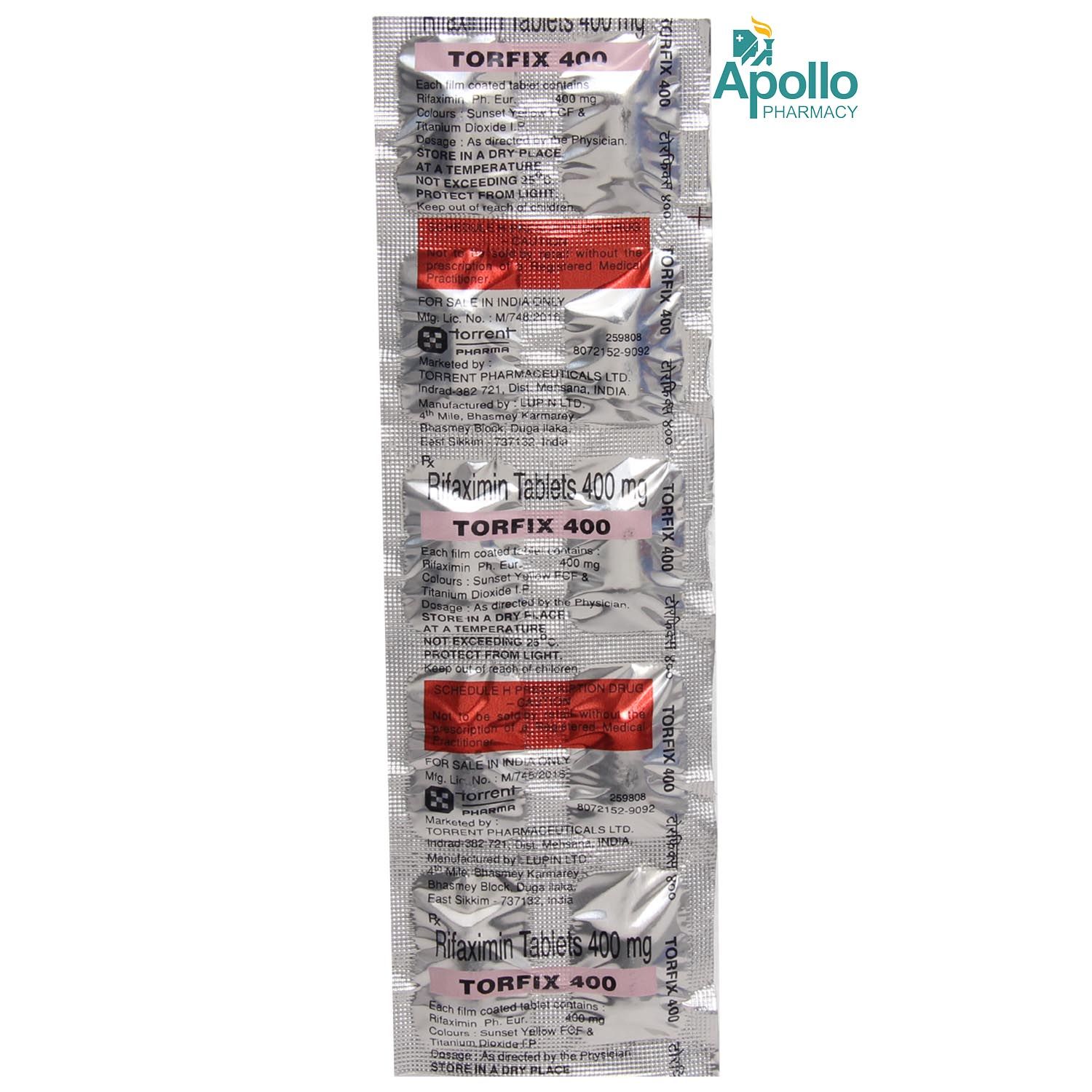 Torfix 400 Tablet 10's Price, Uses, Side Effects, Composition - Apollo ...