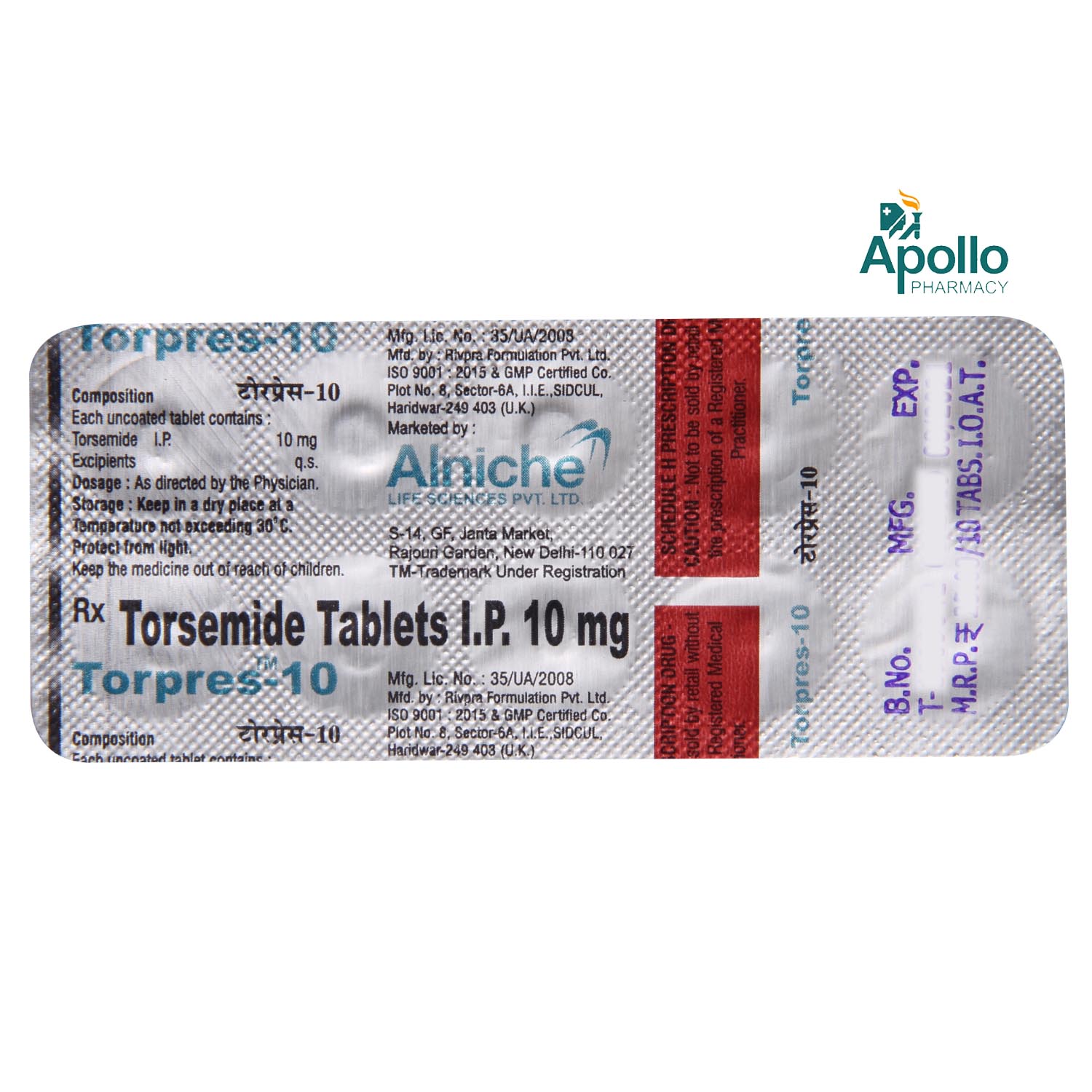 TORPRES 10MG TABLET Price, Uses, Side Effects, Composition - Apollo ...