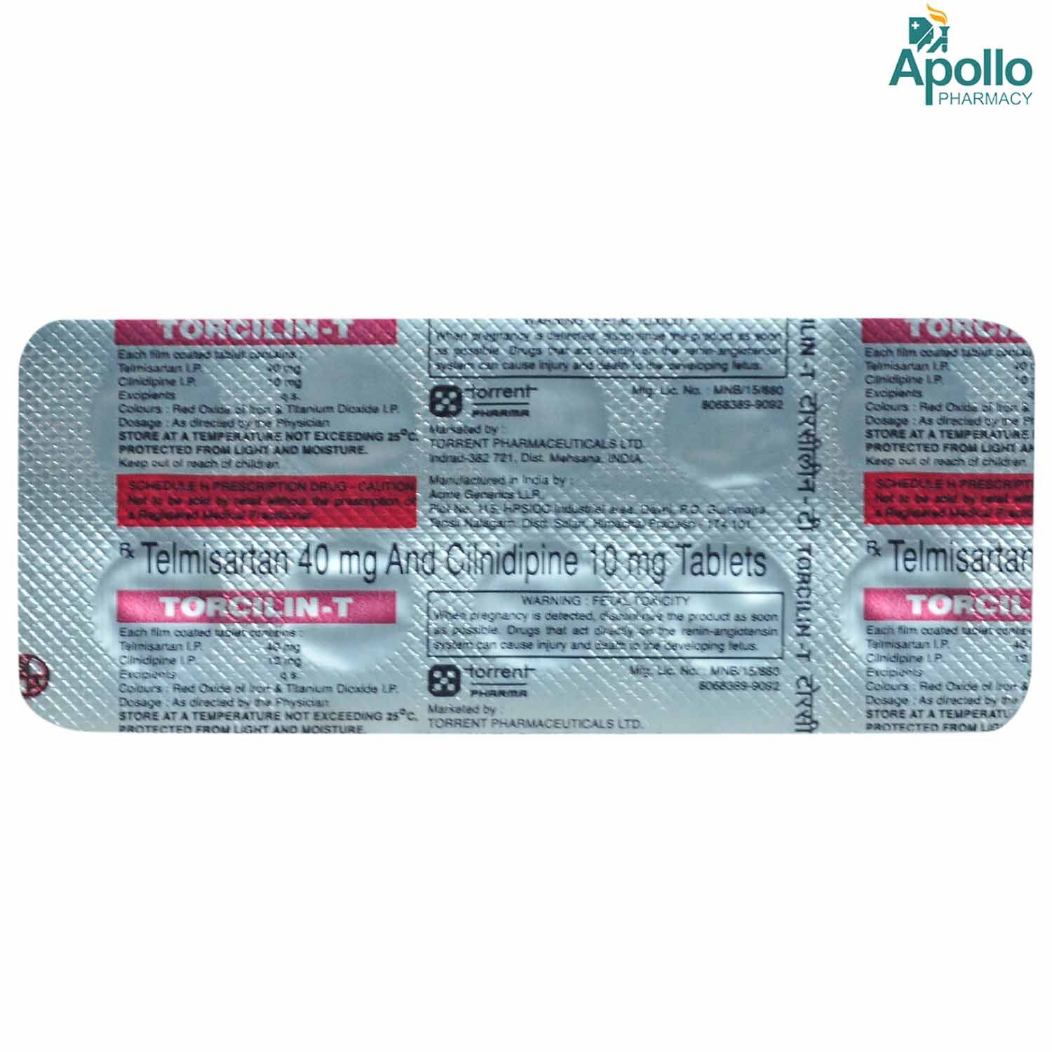 Torcilin T Tablet 10's Price, Uses, Side Effects, Composition - Apollo ...