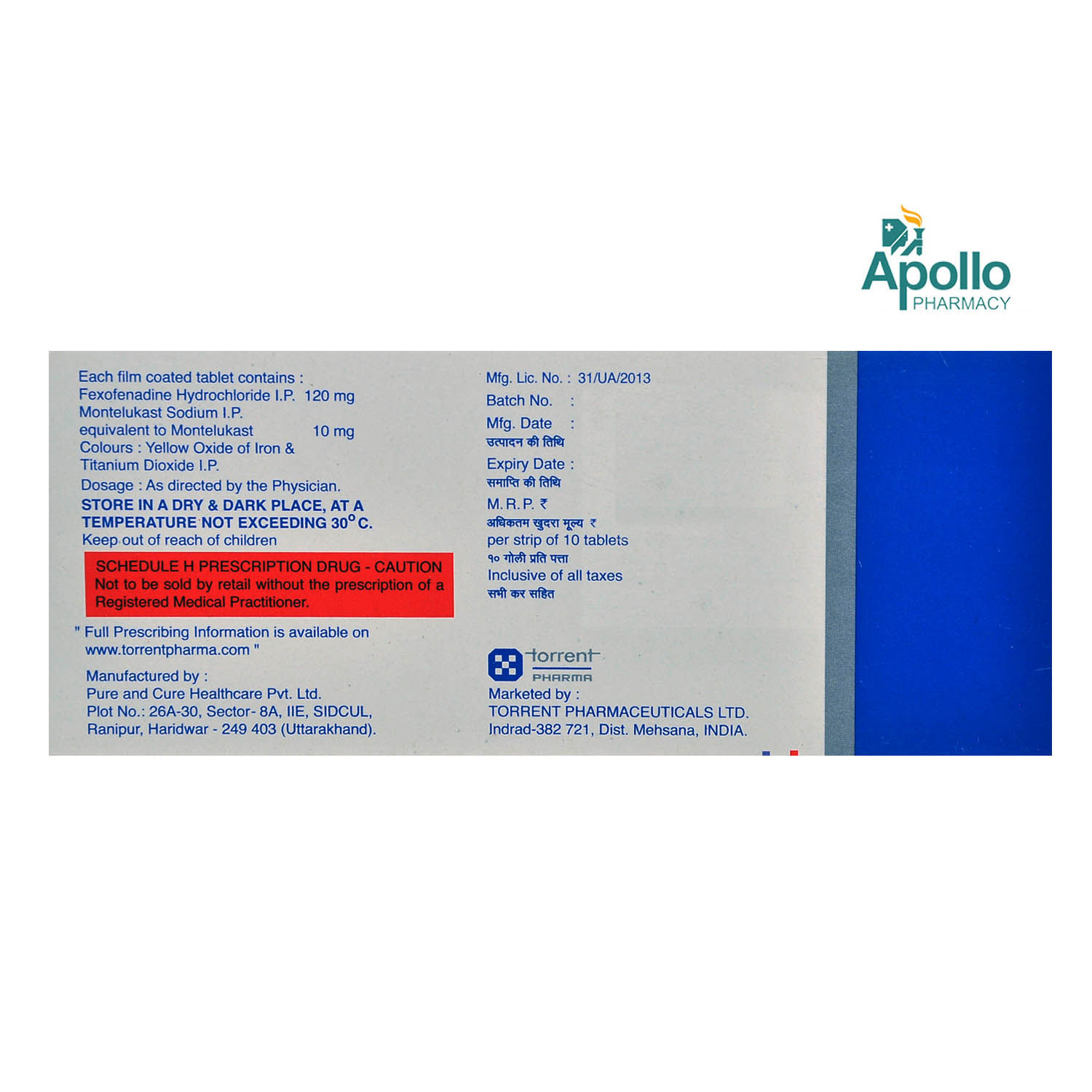 Torkast-FX Tablet 10's Price, Uses, Side Effects, Composition - Apollo ...