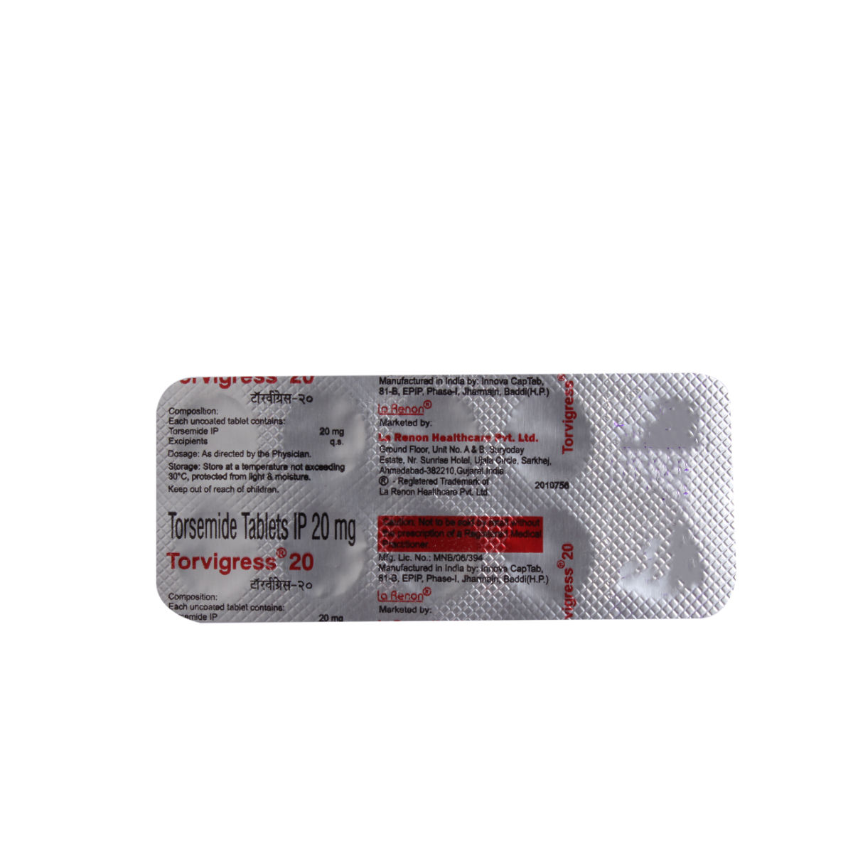 Torvigress 20 Tablet 10's Price, Uses, Side Effects, Composition ...