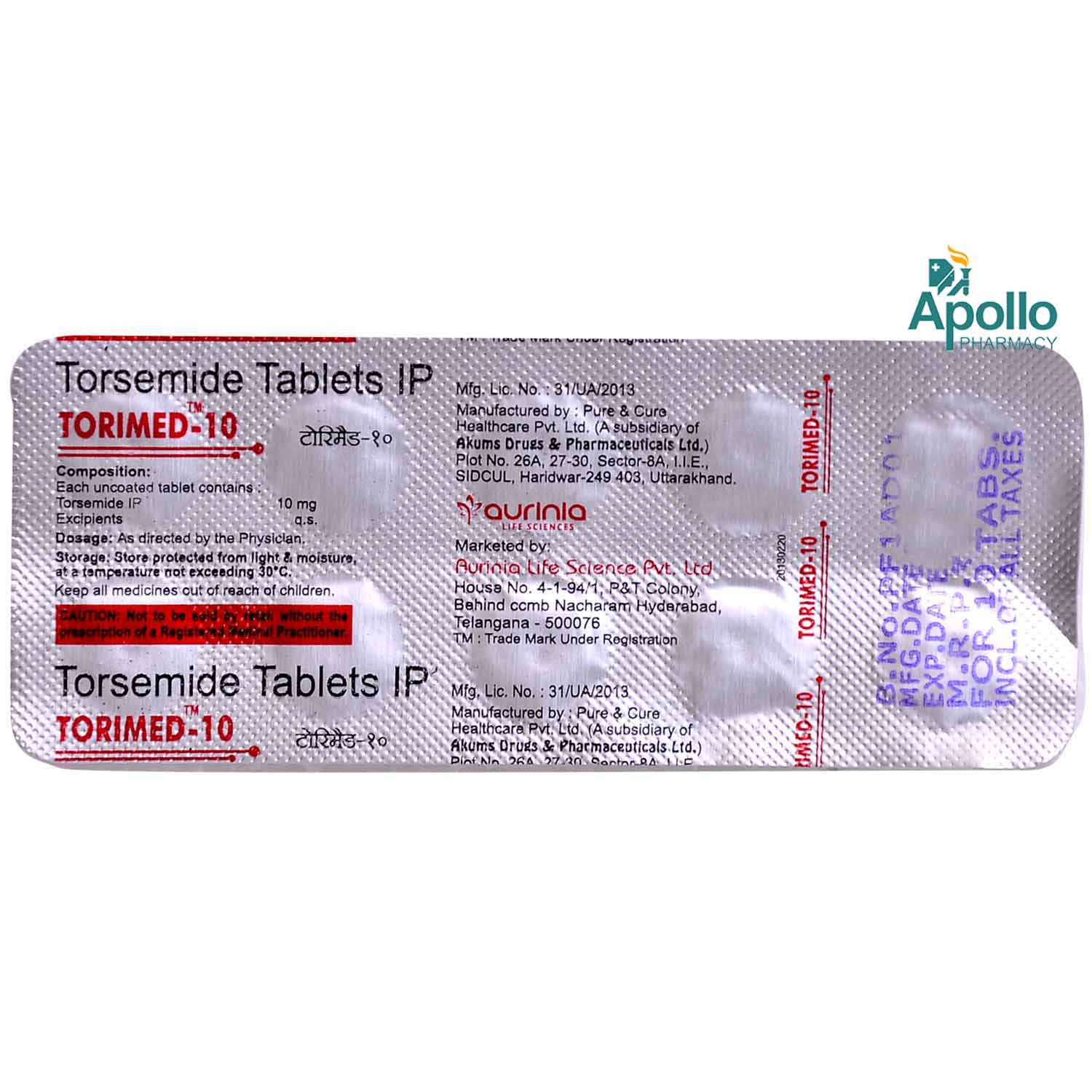 Torimed-10mg Tablet 10's Price, Uses, Side Effects, Composition ...