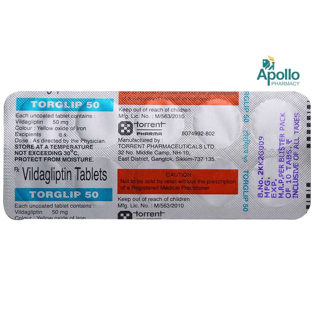 Torglip 50 Tablet 10's Price, Uses, Side Effects, Composition - Apollo ...