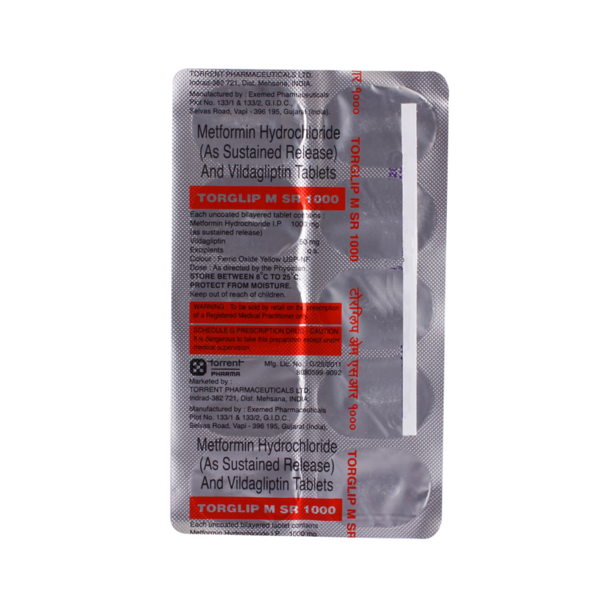 Torglip M SR 1000 Tablet 10's Price, Uses, Side Effects, Composition ...
