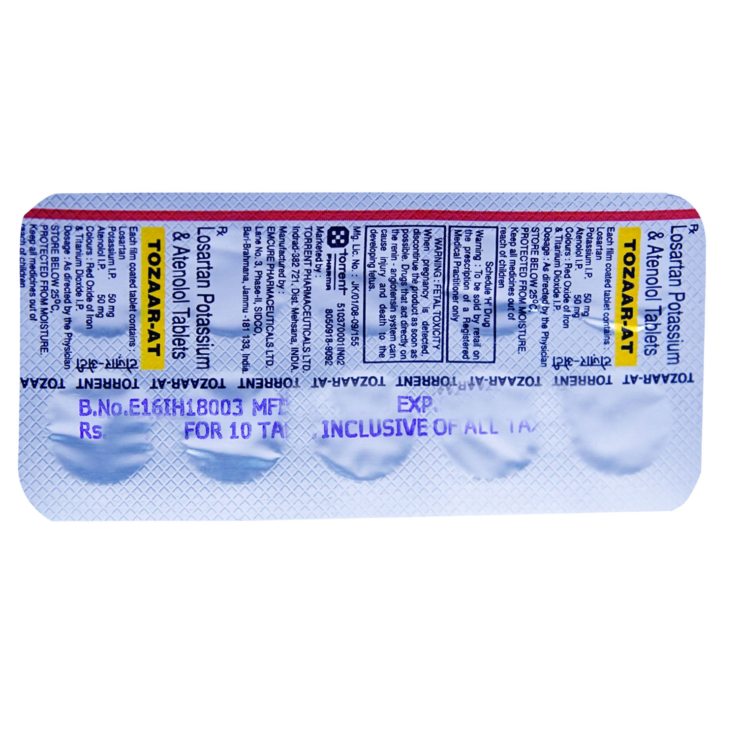 Tozaar AT Tablet 10's Price, Uses, Side Effects, Composition - Apollo ...