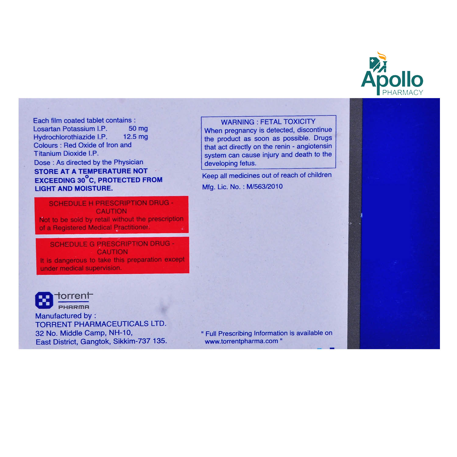 Tozaar H Tablet 15's Price, Uses, Side Effects, Composition - Apollo ...