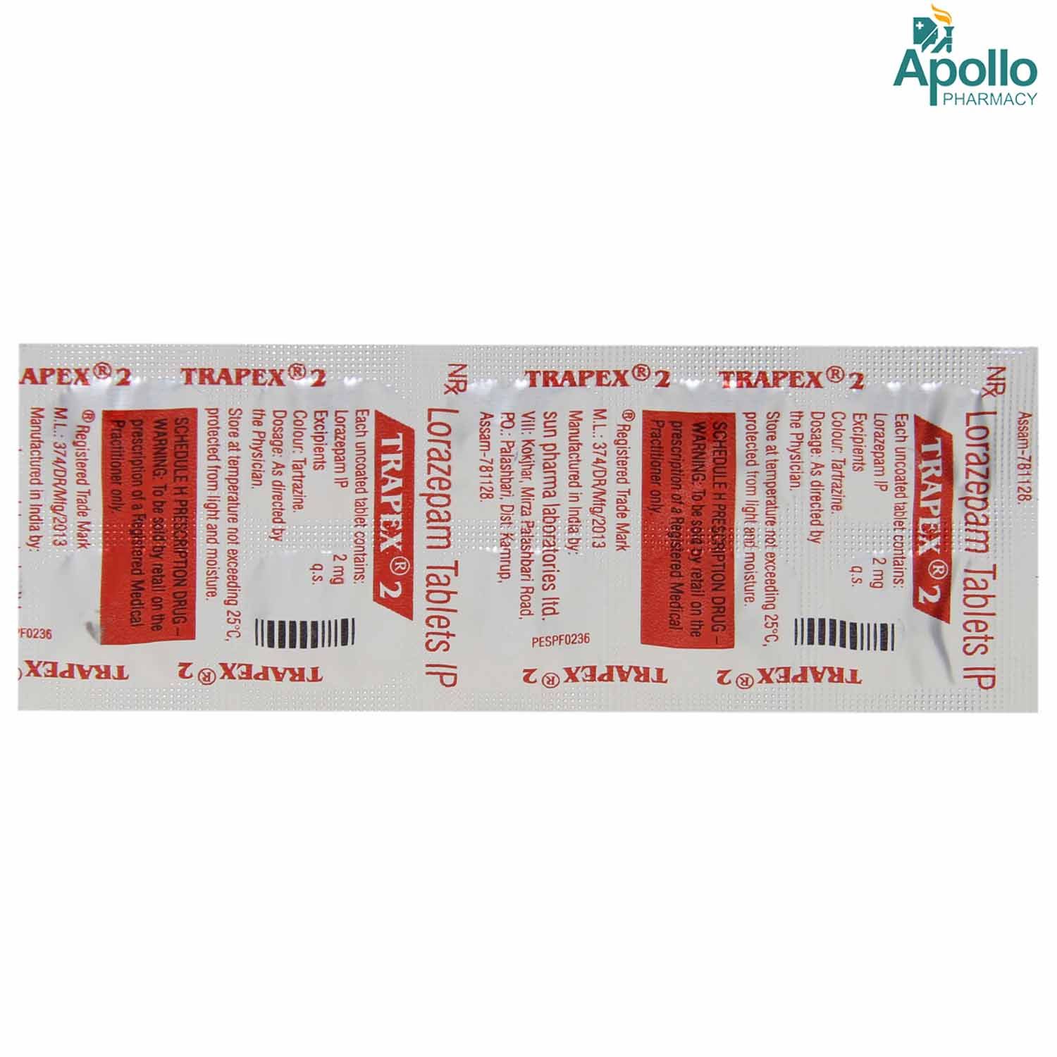 Trapex 2 Tablet | Uses, Side Effects, Price | Apollo Pharmacy