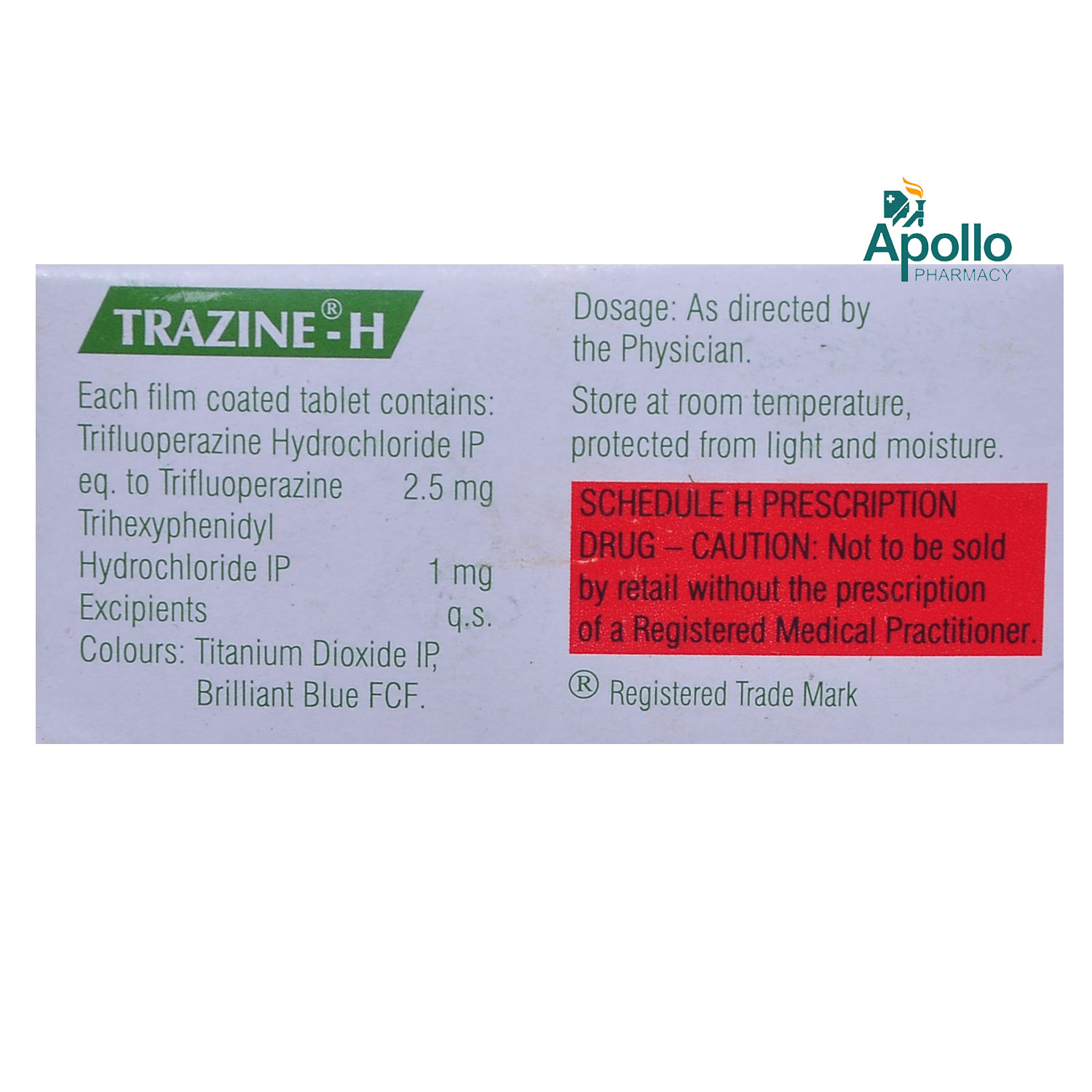 Trazine-H 2.5 Tablet 10's Price, Uses, Side Effects, Composition ...