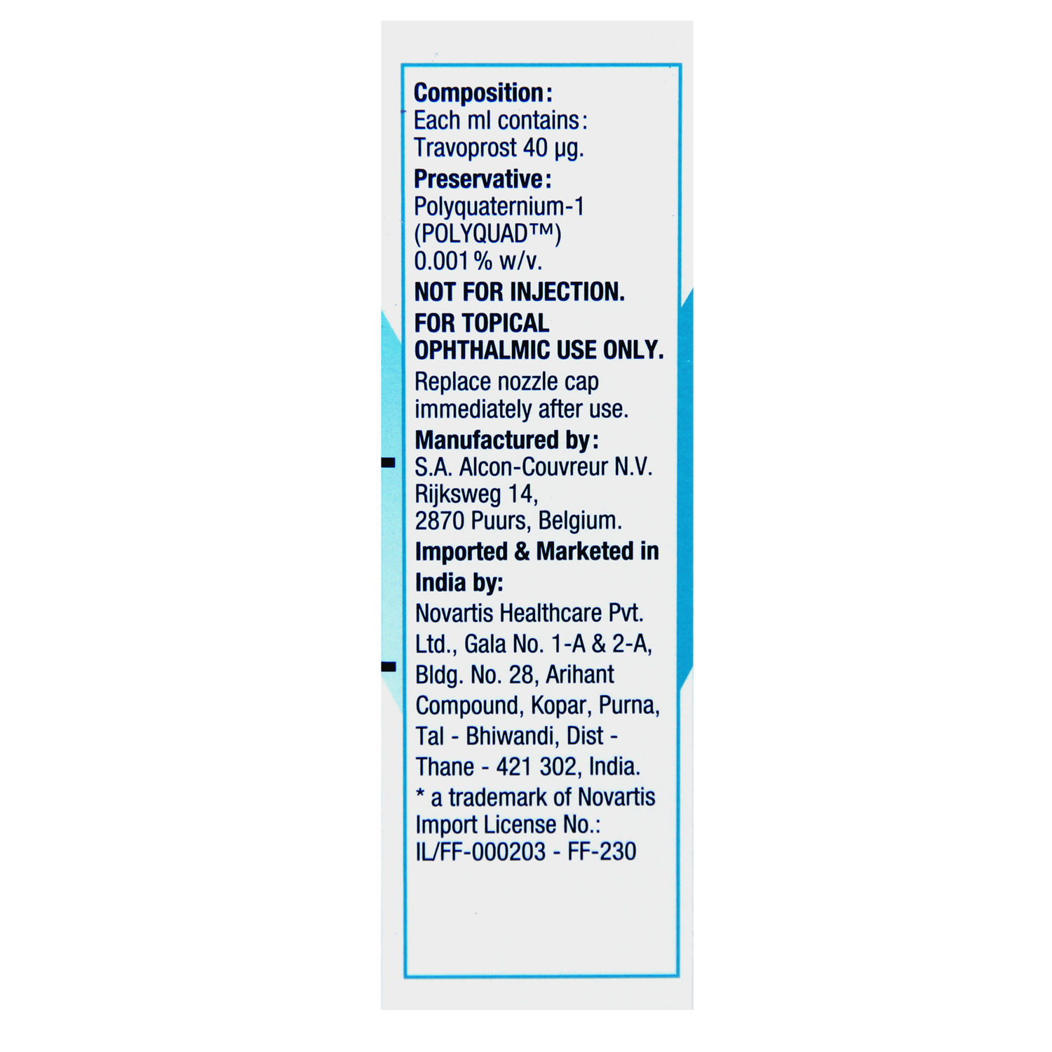 Travatan Drops 2.5 ml Price, Uses, Side Effects, Composition - Apollo ...