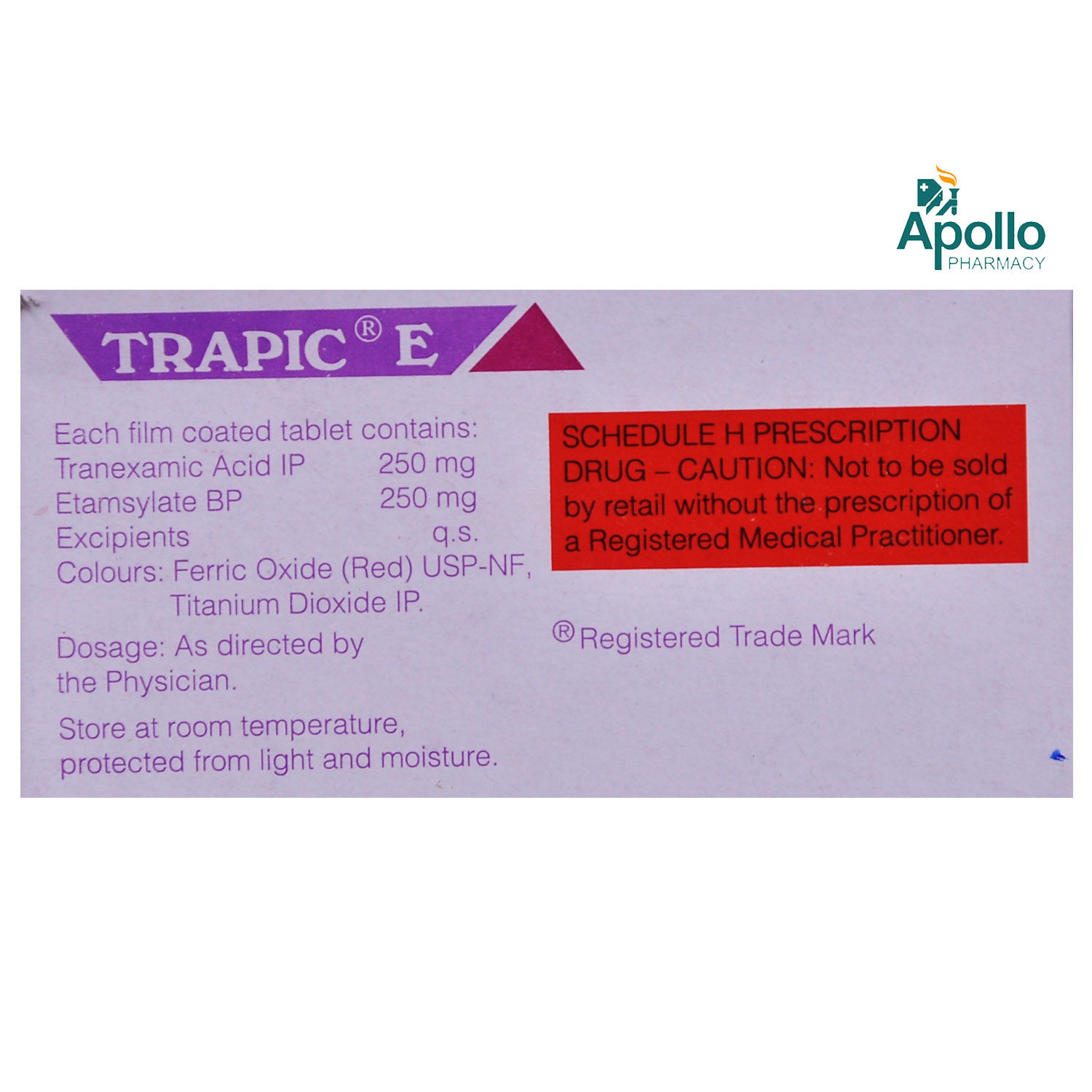 Trapic E Tablet 10's Price, Uses, Side Effects, Composition - Apollo ...