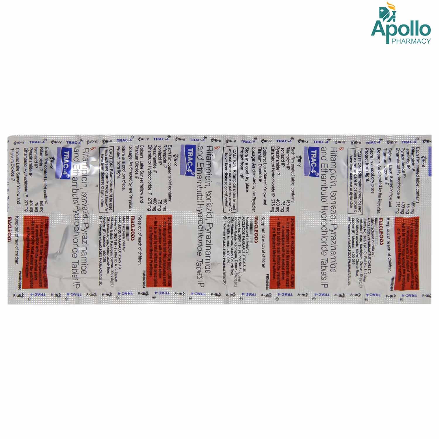 Trac-4 Tablet 6's Price, Uses, Side Effects, Composition - Apollo Pharmacy