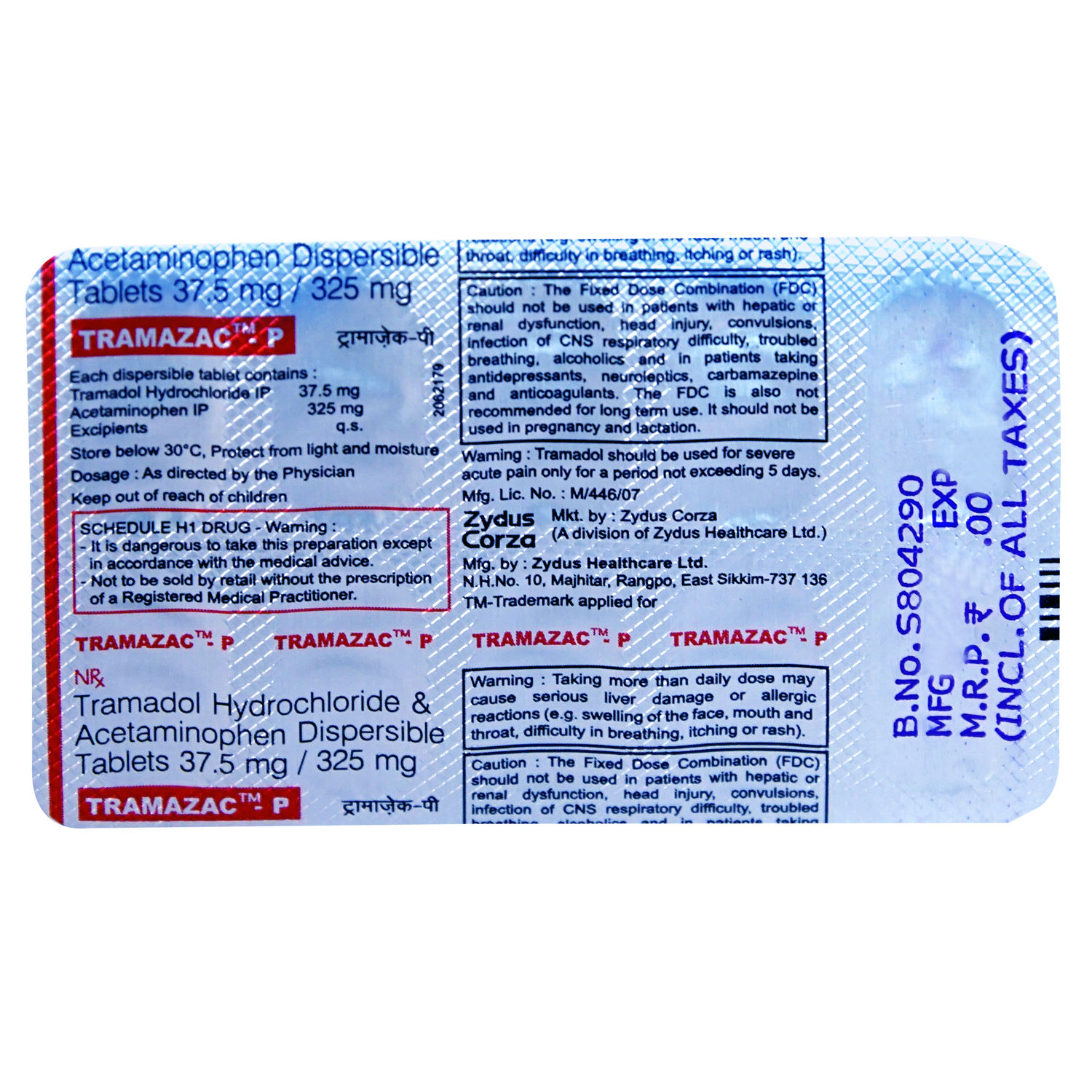 Tramazac-P Tablet | Uses, Side Effects, Price | Apollo Pharmacy
