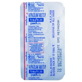 Trika-0.25 Tablet | Uses, Side Effects, Price | Apollo Pharmacy