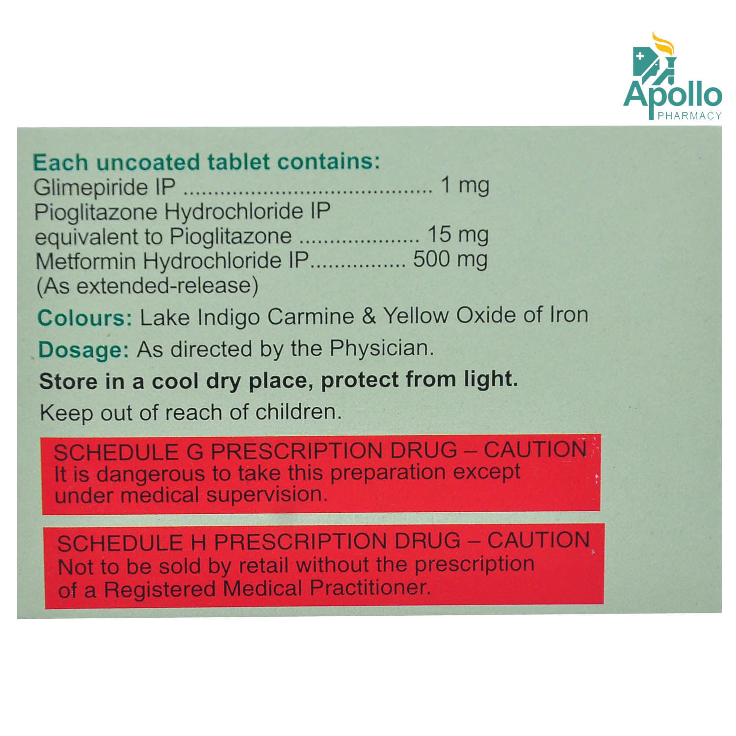 Triexer 1 Tablet 10's Price, Uses, Side Effects, Composition - Apollo ...