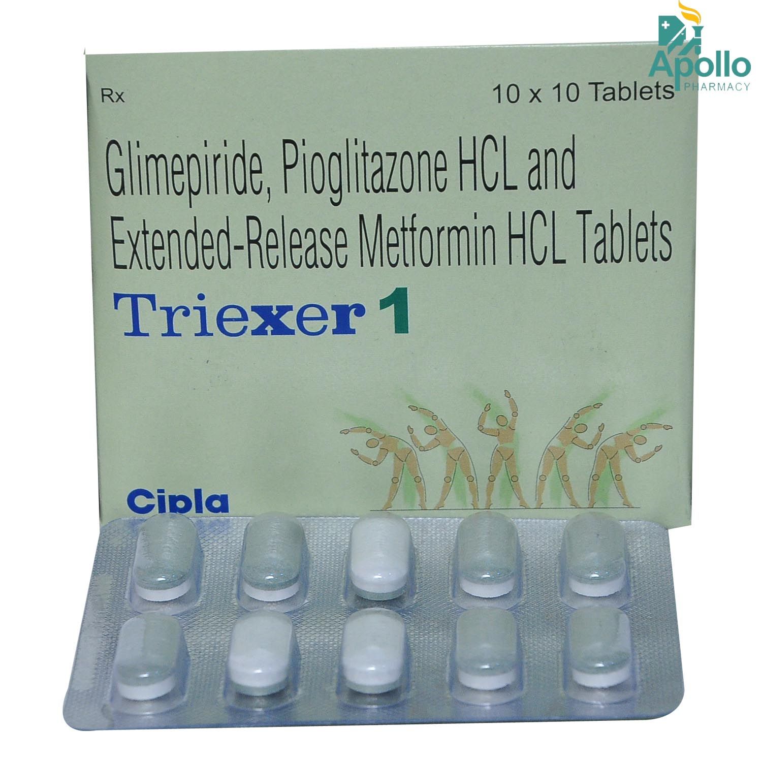 Triexer 1 Tablet 10's Price, Uses, Side Effects, Composition - Apollo ...