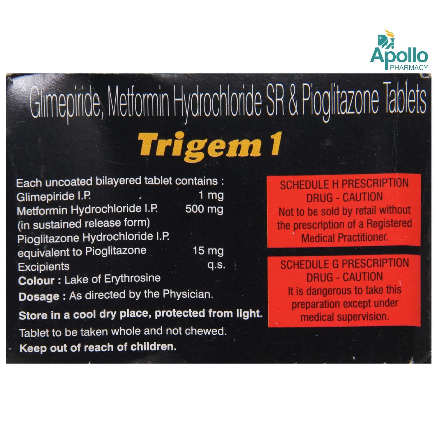 Trigem 1 Tablet 10's Price, Uses, Side Effects, Composition - Apollo ...