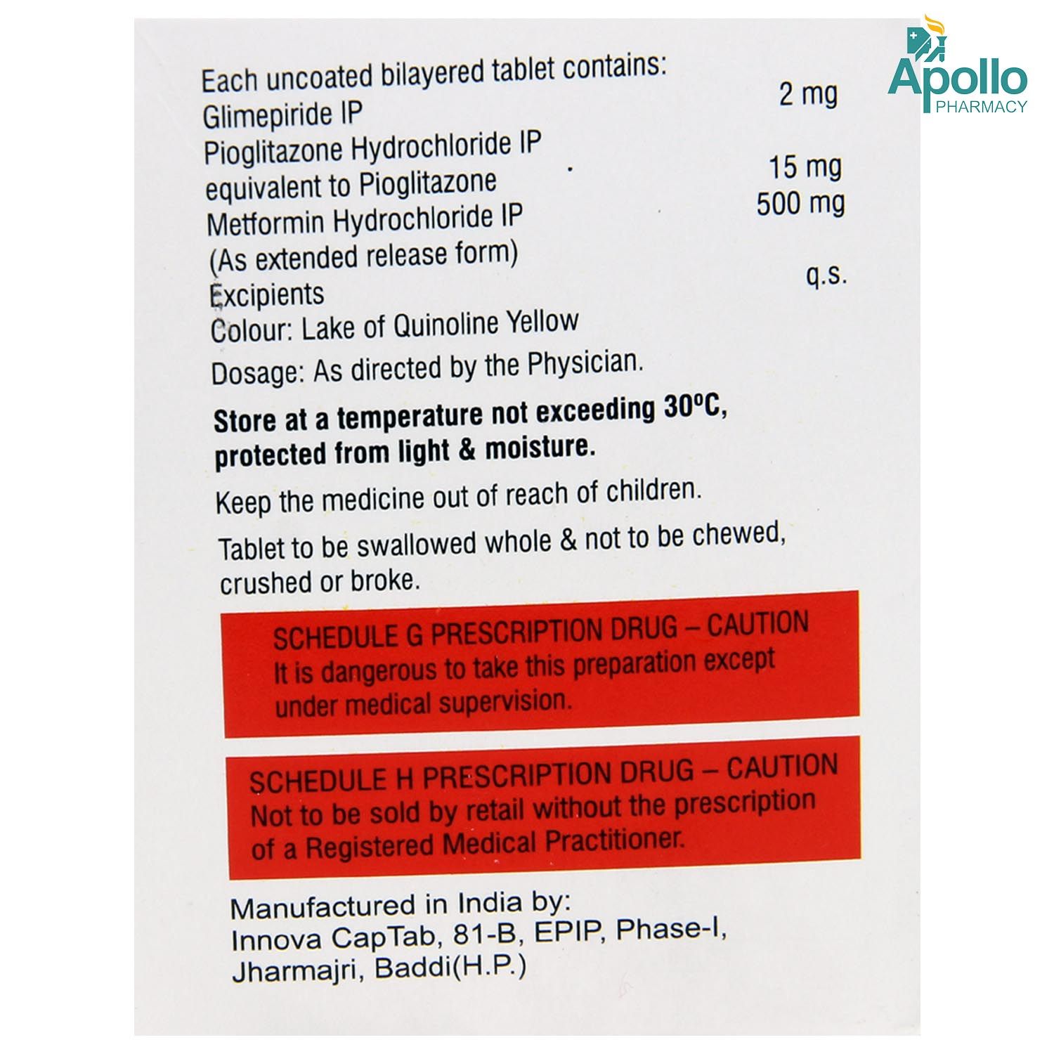 Triobimet 2 Tablet 10's Price, Uses, Side Effects, Composition - Apollo ...