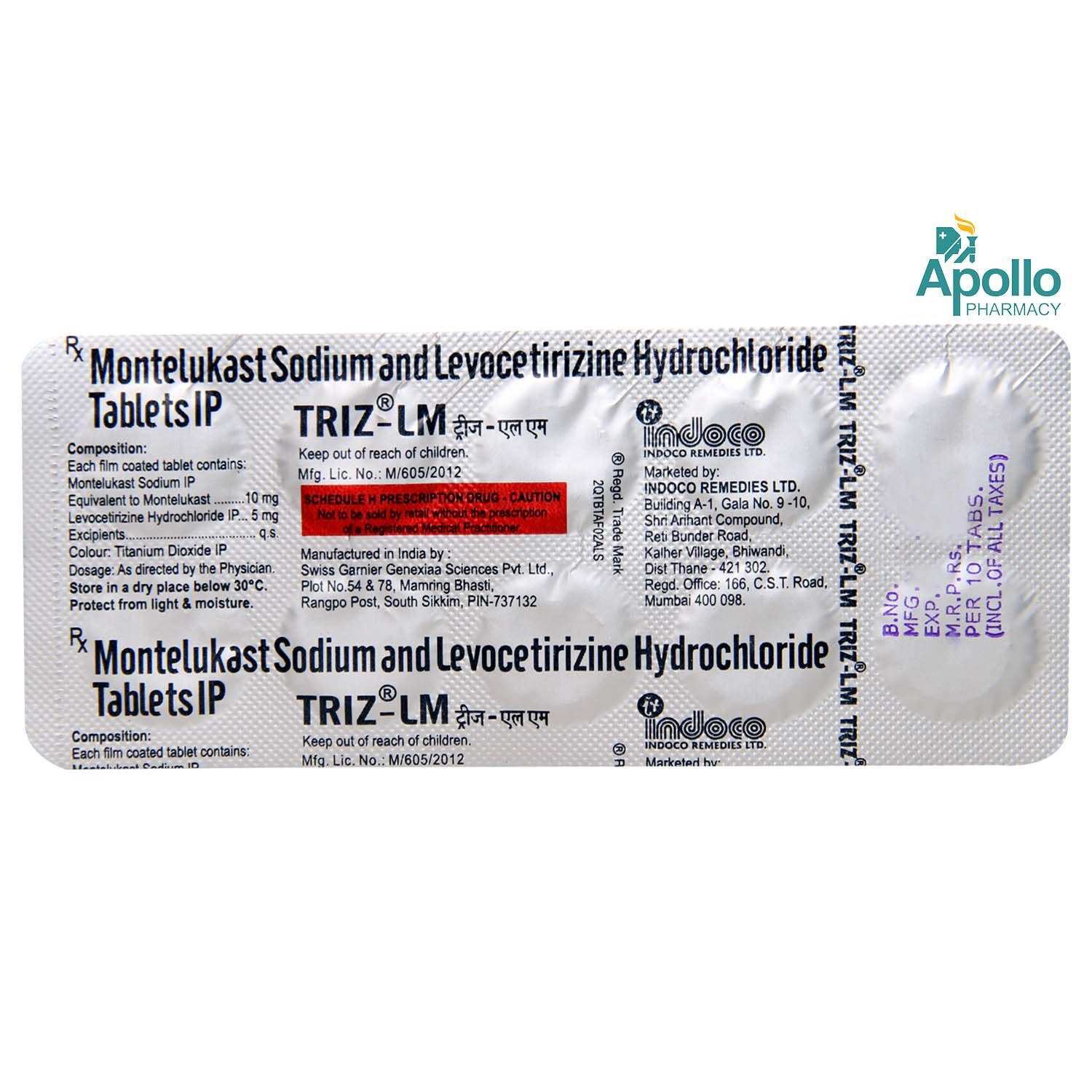 Trizlm Tablet 10's Price, Uses, Side Effects, Composition - Apollo Pharmacy