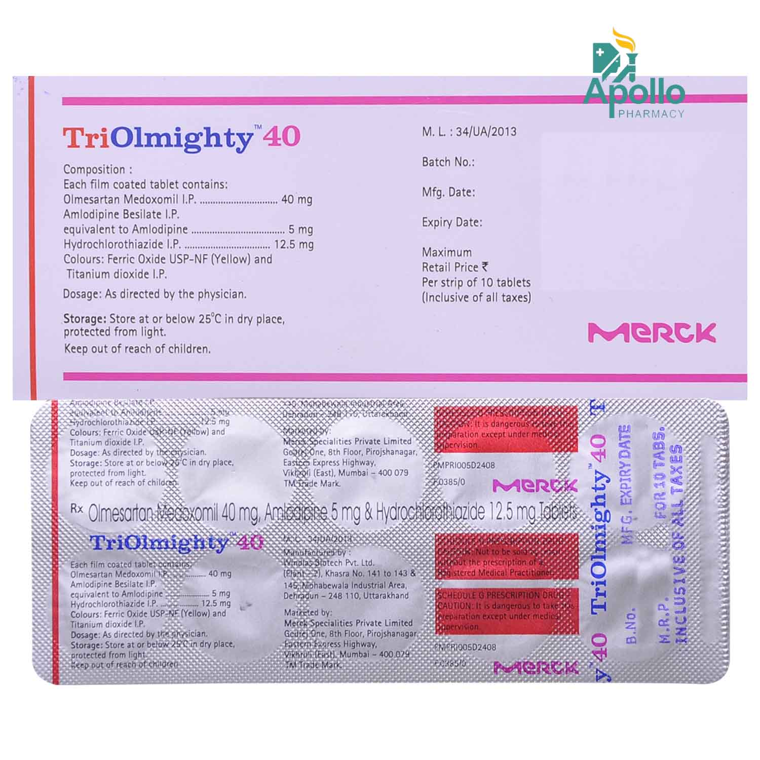 Triolmighty 40 Tablet 10's Price, Uses, Side Effects, Composition ...