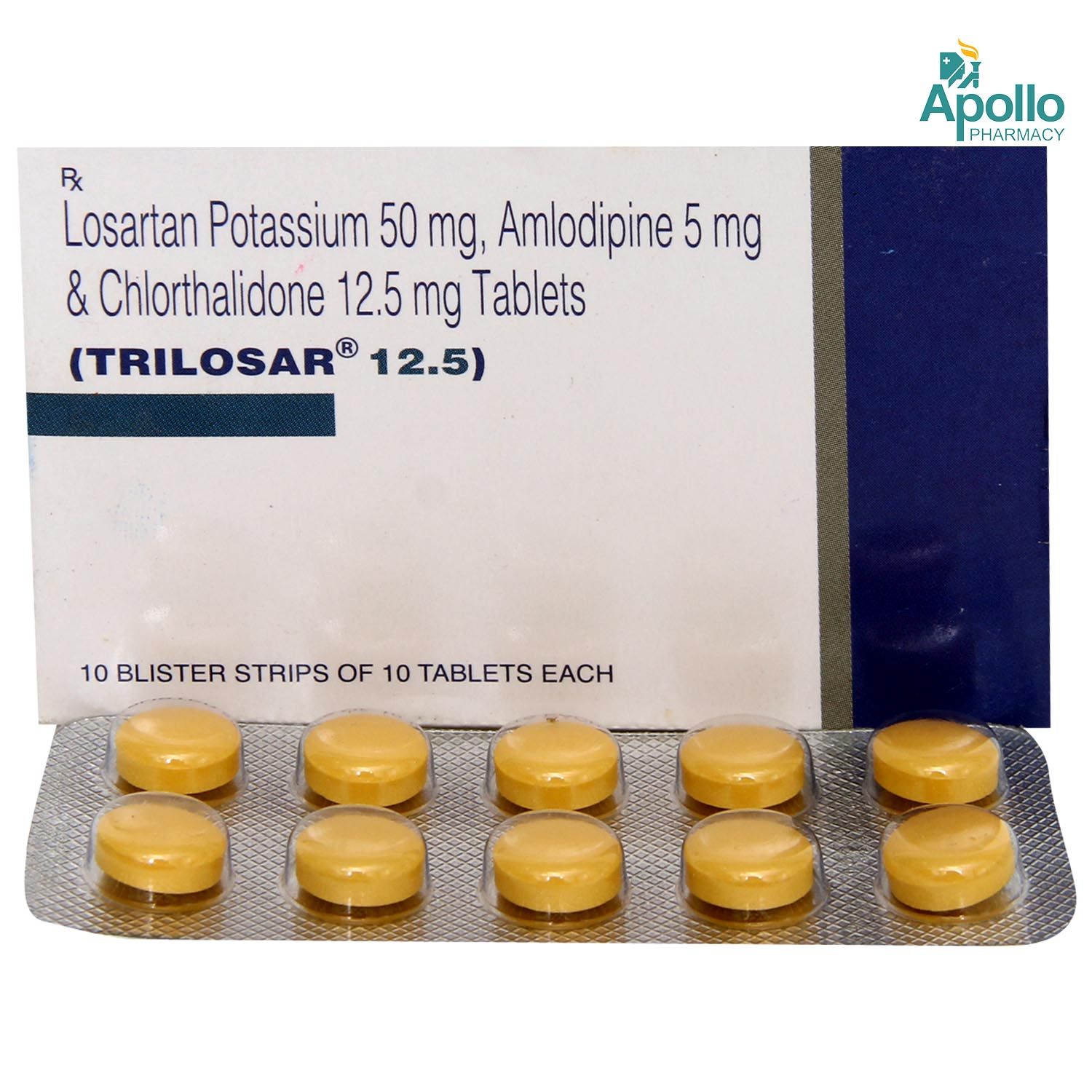 TRILOSAR 12.5MG TABLET 10'S Price, Uses, Side Effects, Composition ...