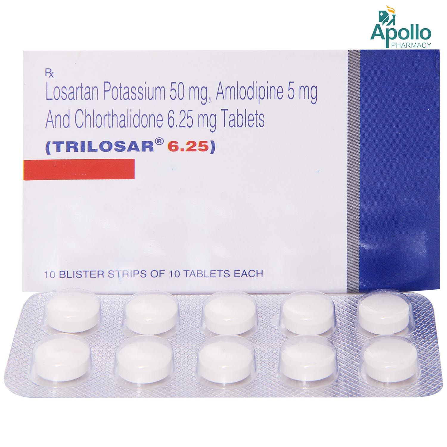 Trilosar 6.25 Tablet 10's Price, Uses, Side Effects, Composition ...