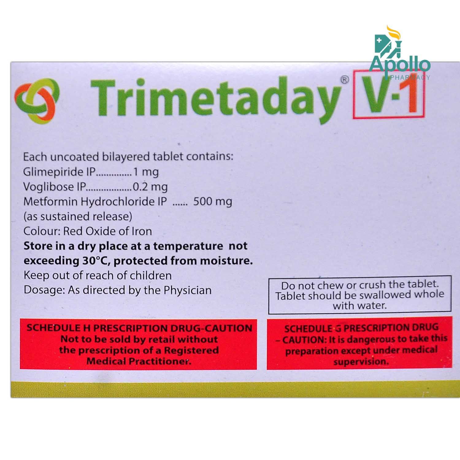 TRIMETADAY V 1MG TABLET Price, Uses, Side Effects, Composition - Apollo ...