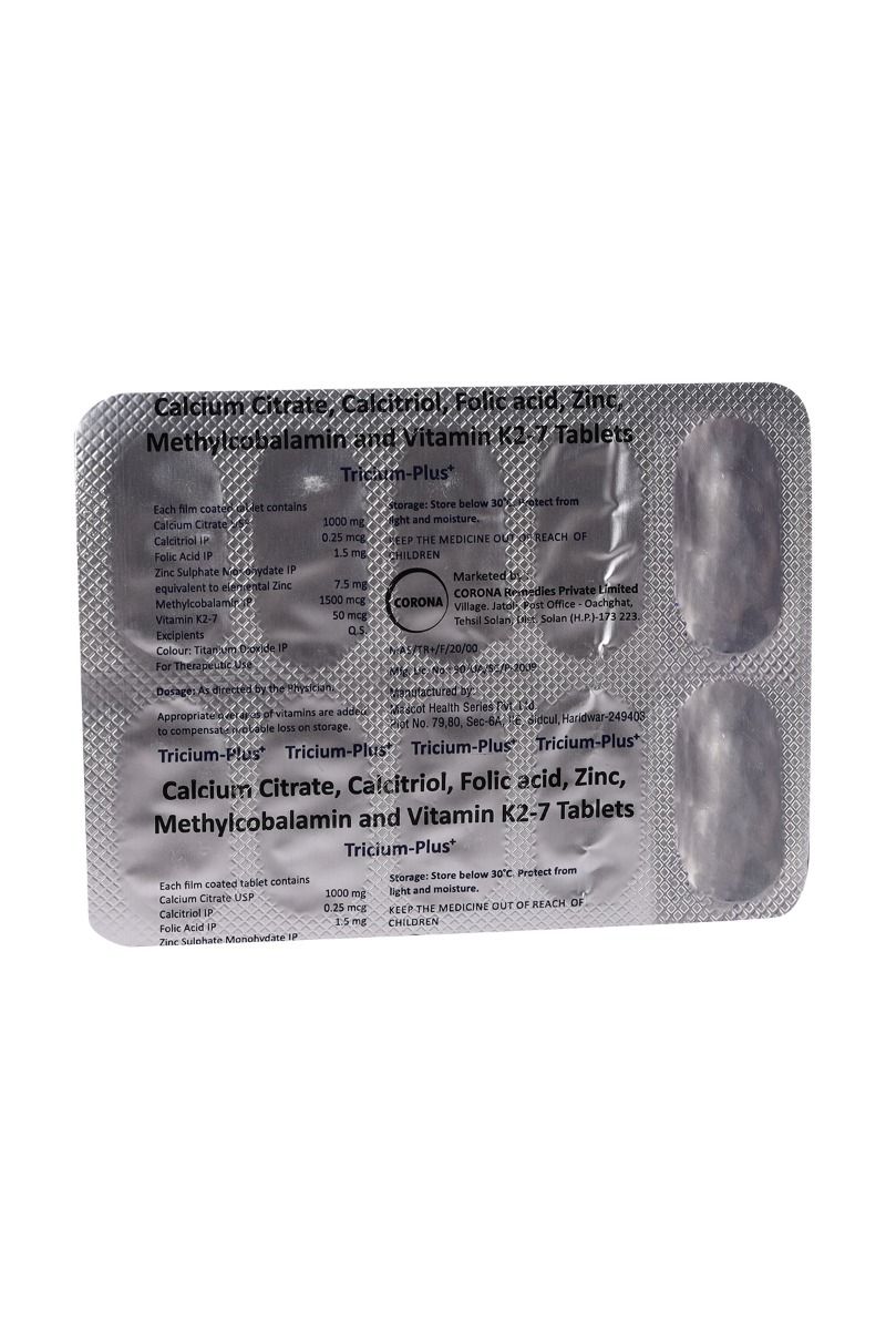 Tricium Plus Tablet 10's Price, Uses, Side Effects, Composition ...