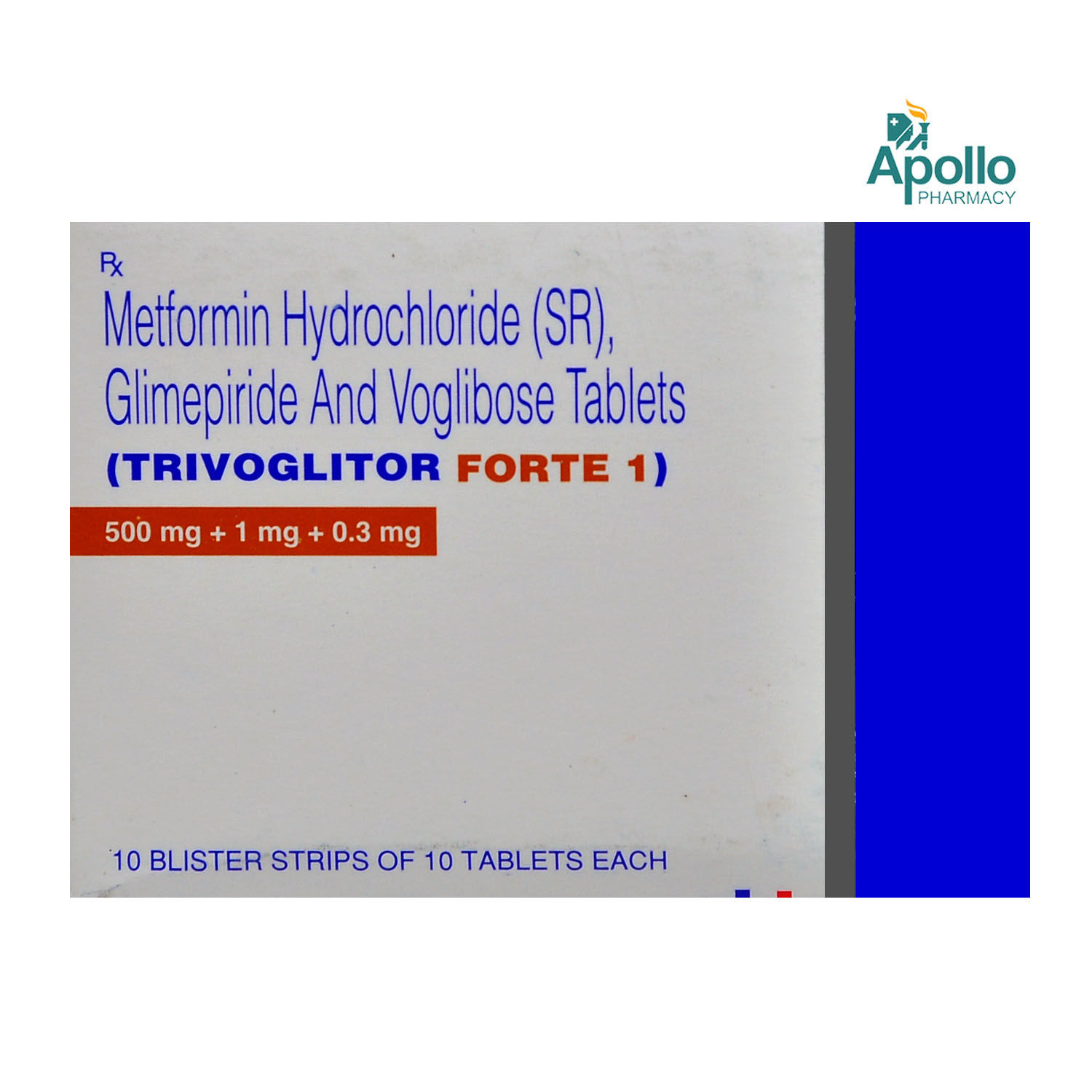 Trivoglitor Forte 1 Tablet | Uses, Side Effects, Price | Apollo Pharmacy
