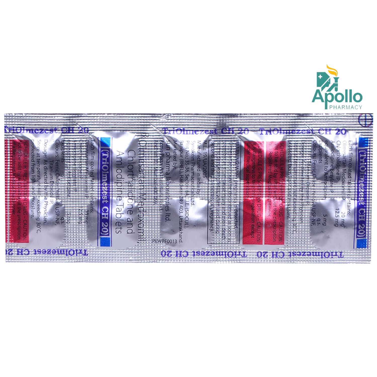 Triolmezest CH 20 Tablet | Uses, Side Effects, Price | Apollo Pharmacy