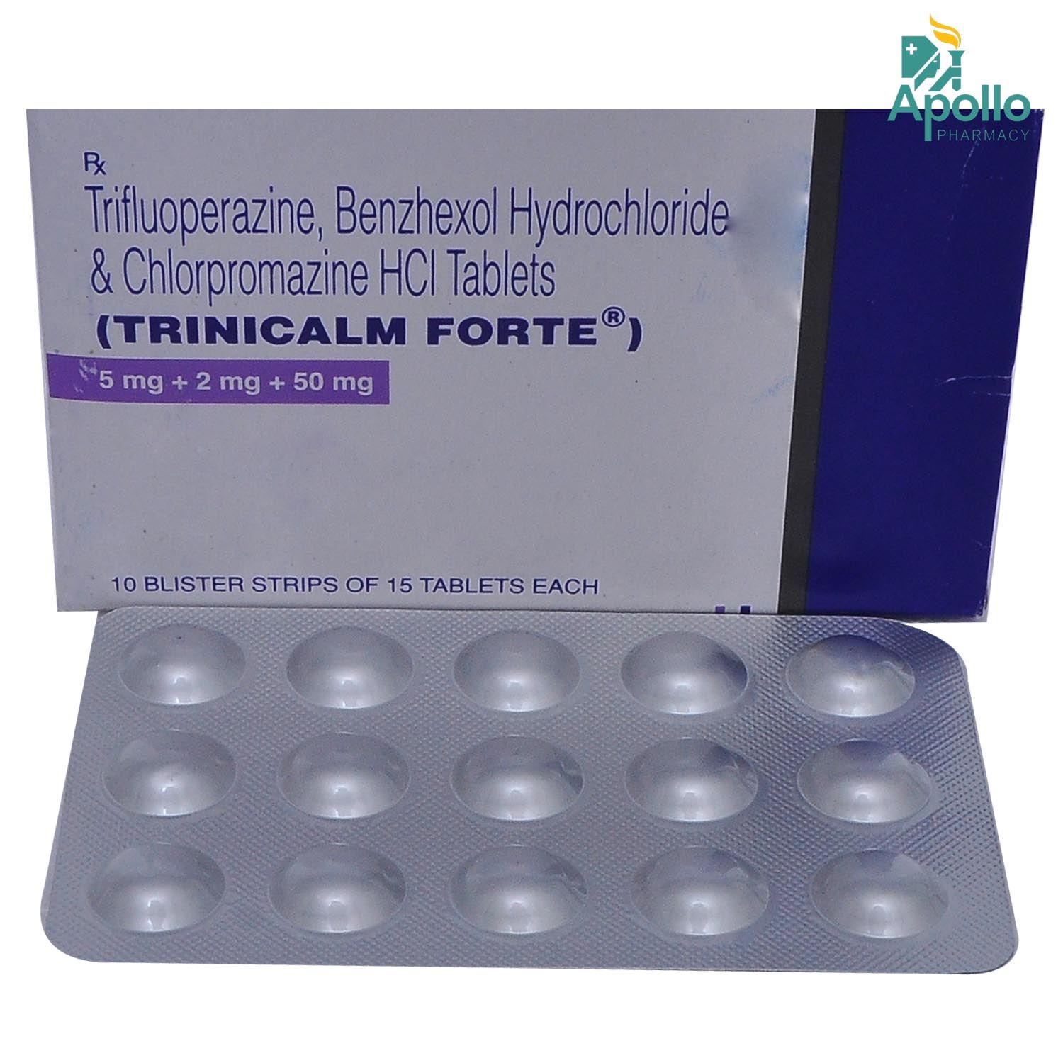Trinicalm Forte 5 mg/2 mg/50 mg Tablet 15's Price, Uses, Side Effects ...