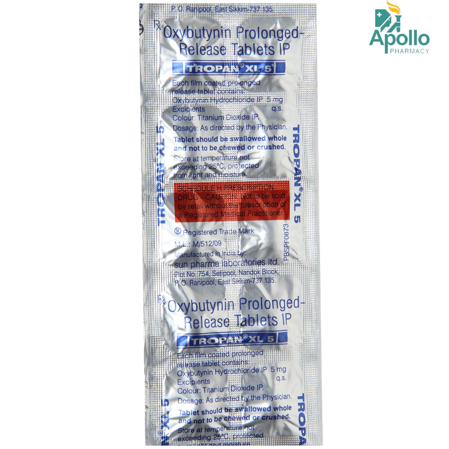 Tropan XL 5 Tablet 10's Price, Uses, Side Effects, Composition - Apollo ...