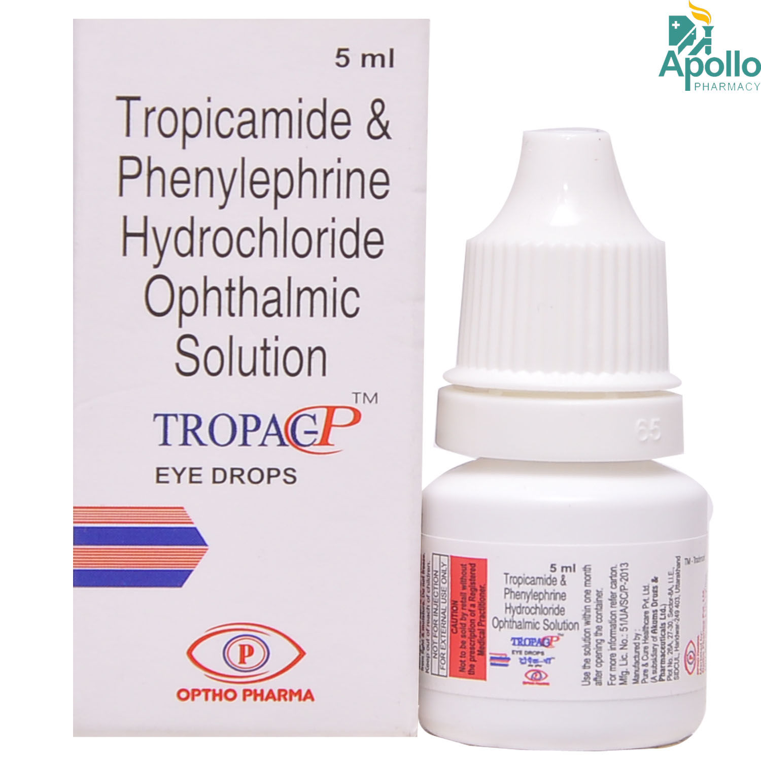 Tropac P Eye Drops 5 ml Price, Uses, Side Effects, Composition - Apollo ...