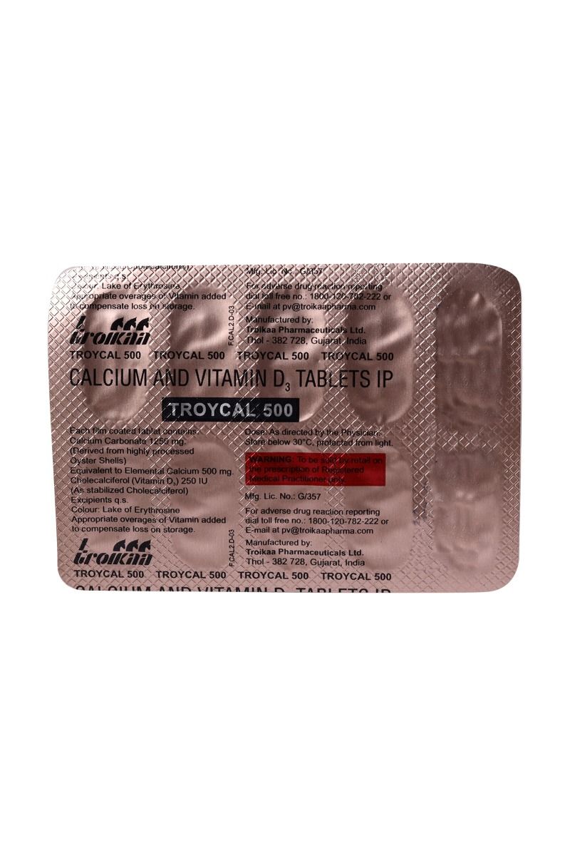 Troycal 500mg Tablet 10's Price, Uses, Side Effects, Composition ...