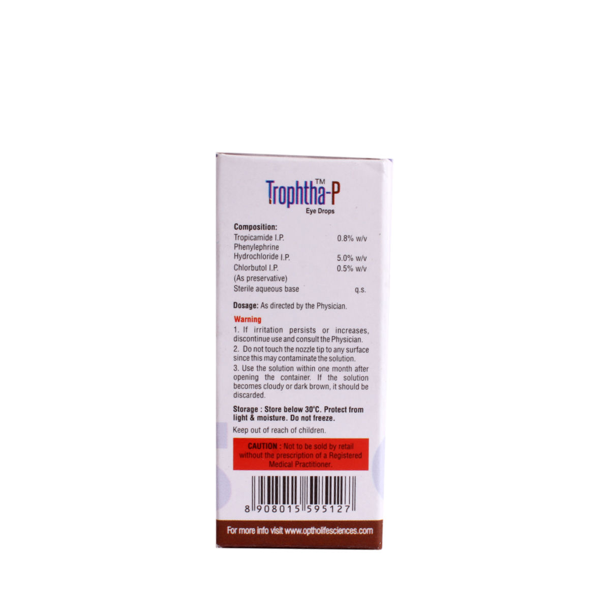 Trophtha-P Eye Drops 5 ml Price, Uses, Side Effects, Composition ...