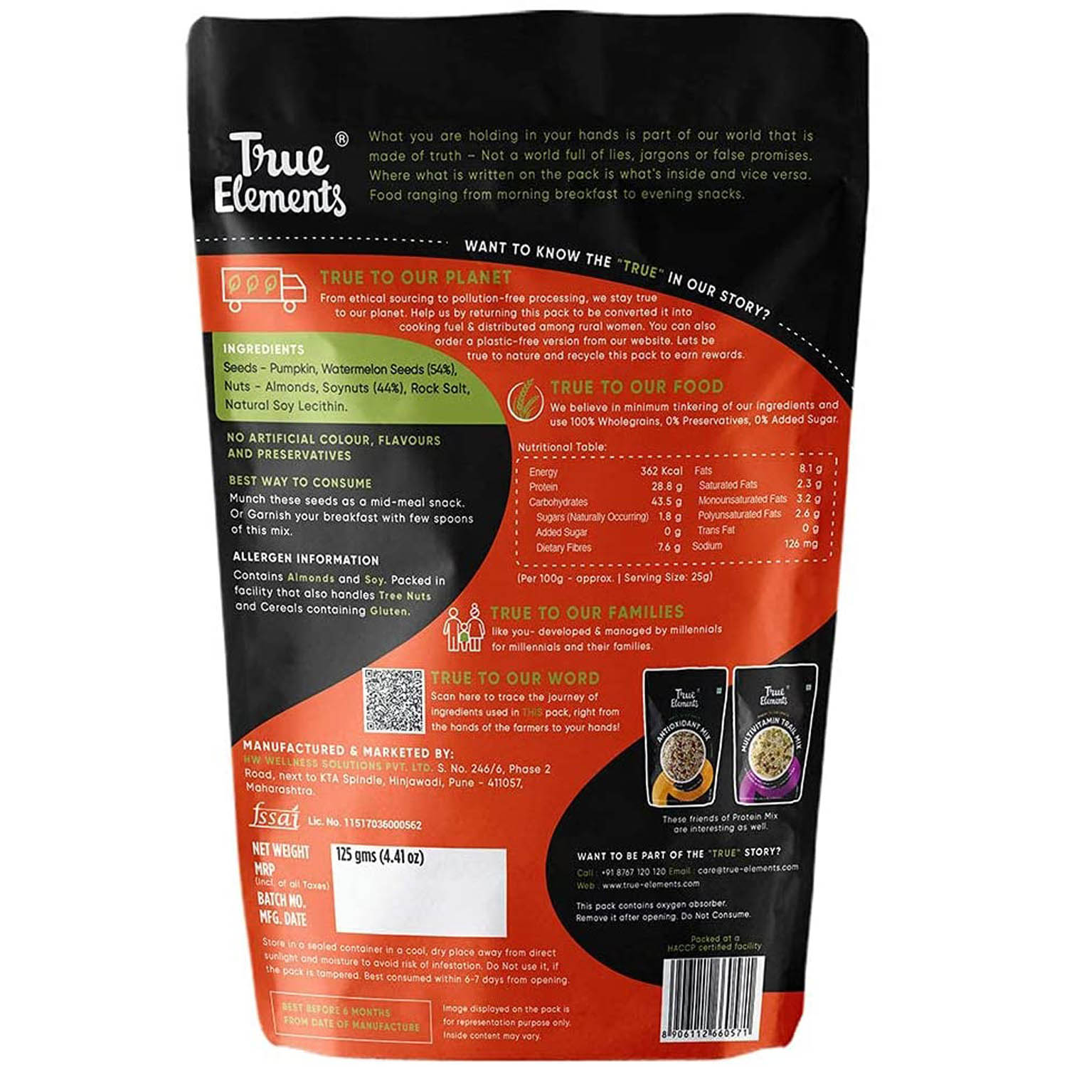 True Elements Protein Mix, 125 gm Price, Uses, Side Effects ...