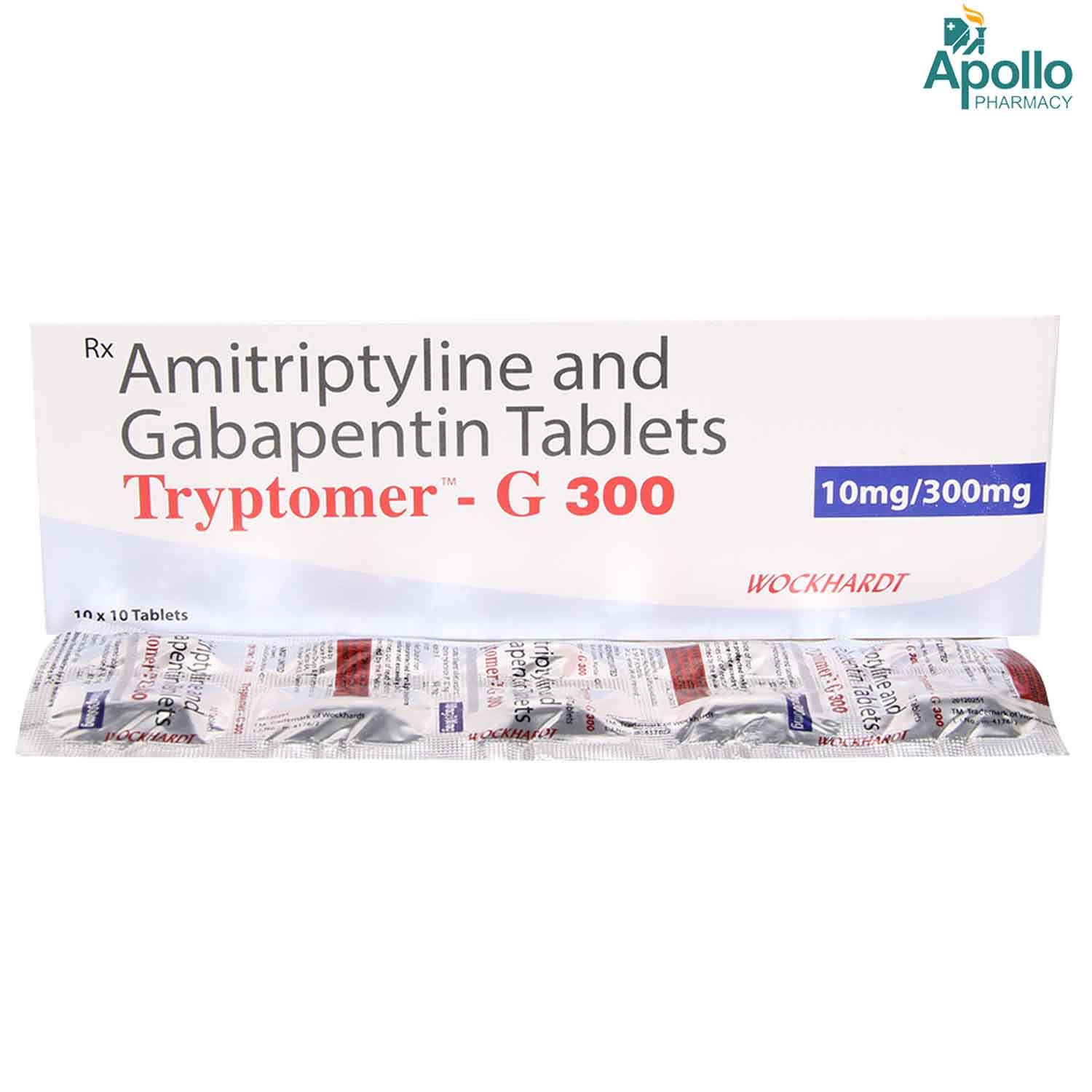 Tryptomer G 300 Tablet 10's Price, Uses, Side Effects, Composition ...