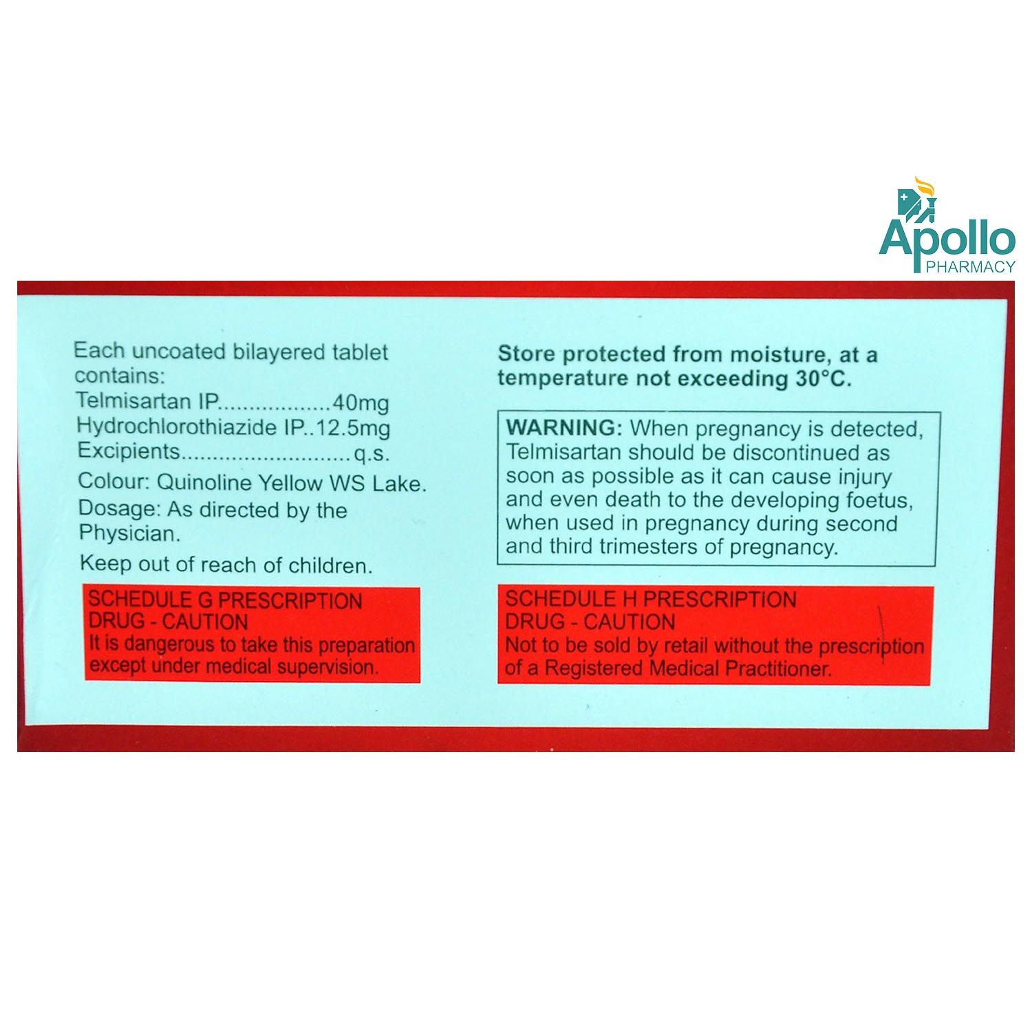 Tsart H Tablet 15's Price, Uses, Side Effects, Composition - Apollo ...