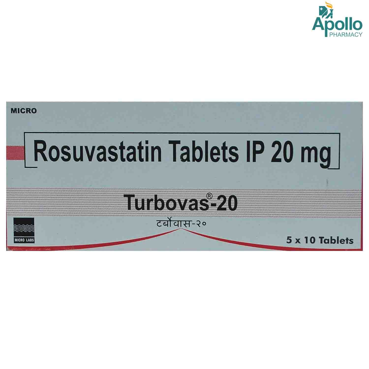 Turbovas 20 Tablet | Uses, Side Effects, Price | Apollo Pharmacy
