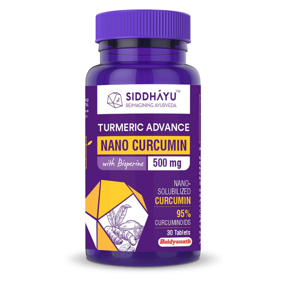 Siddhayu Turmeric Advance Nano Curcumin 500 mg, 30 Tablets Price, Uses ...