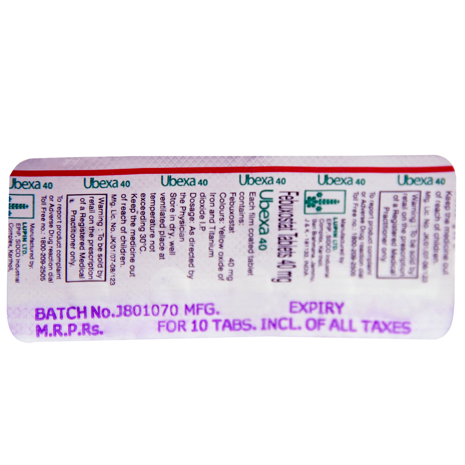 Ubexa 40 Tablet 10's Price, Uses, Side Effects, Composition - Apollo ...