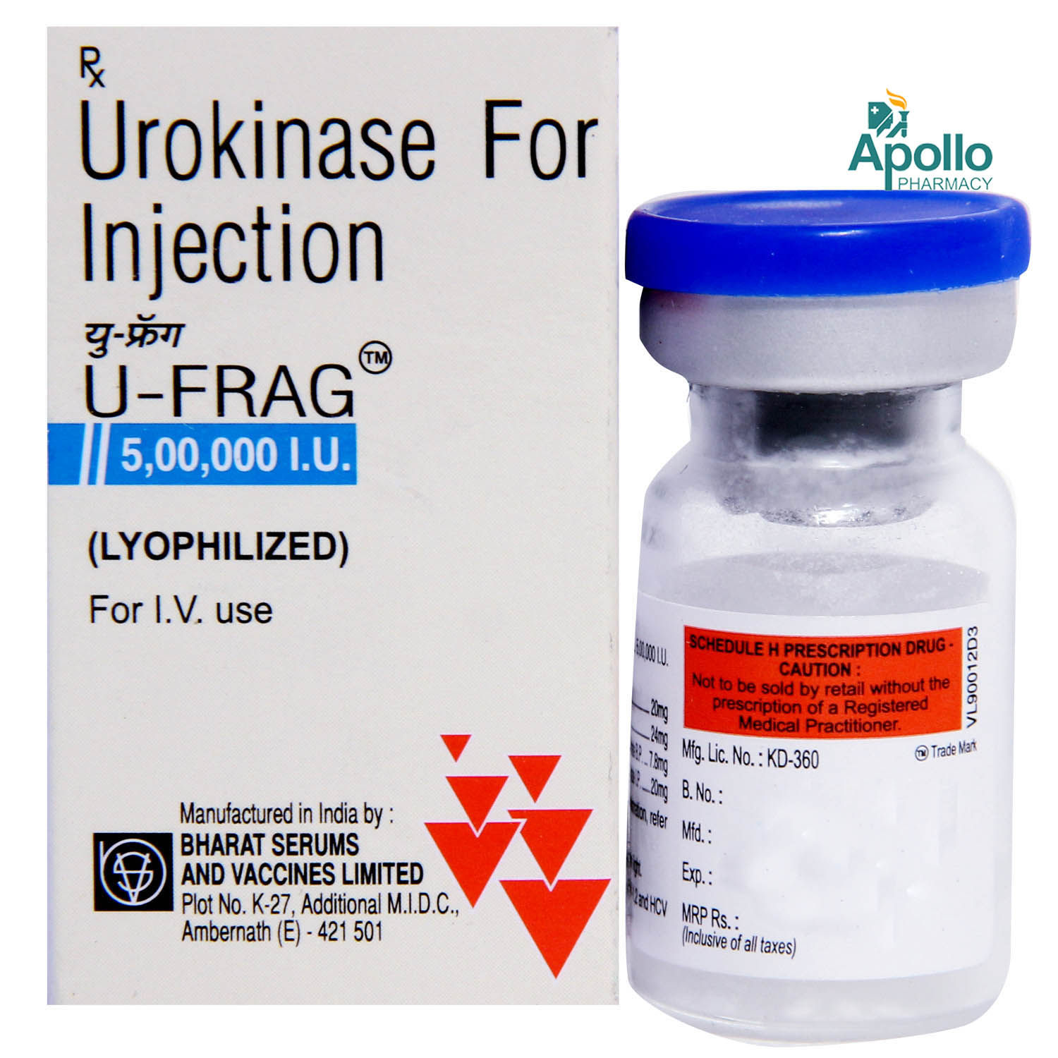 U-Frag 500000IU Injection 1's Price, Uses, Side Effects, Composition ...