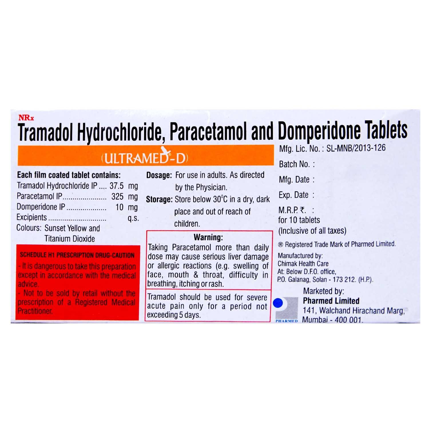 Ultramed-D Tablet 10's Price, Uses, Side Effects, Composition - Apollo ...