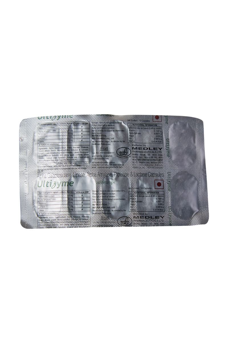 Ultizyme Capsule 10's Price, Uses, Side Effects, Composition - Apollo ...