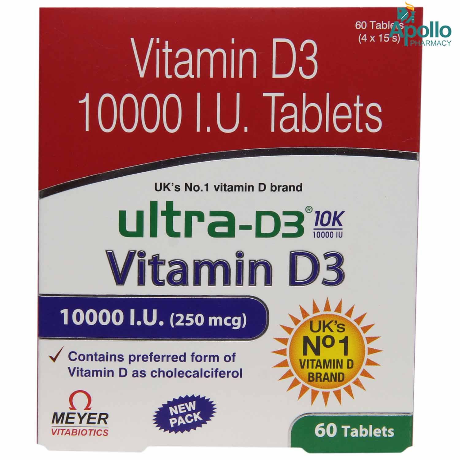 New Ultra D3 10K Tablet 15's Price, Uses, Side Effects, Composition ...