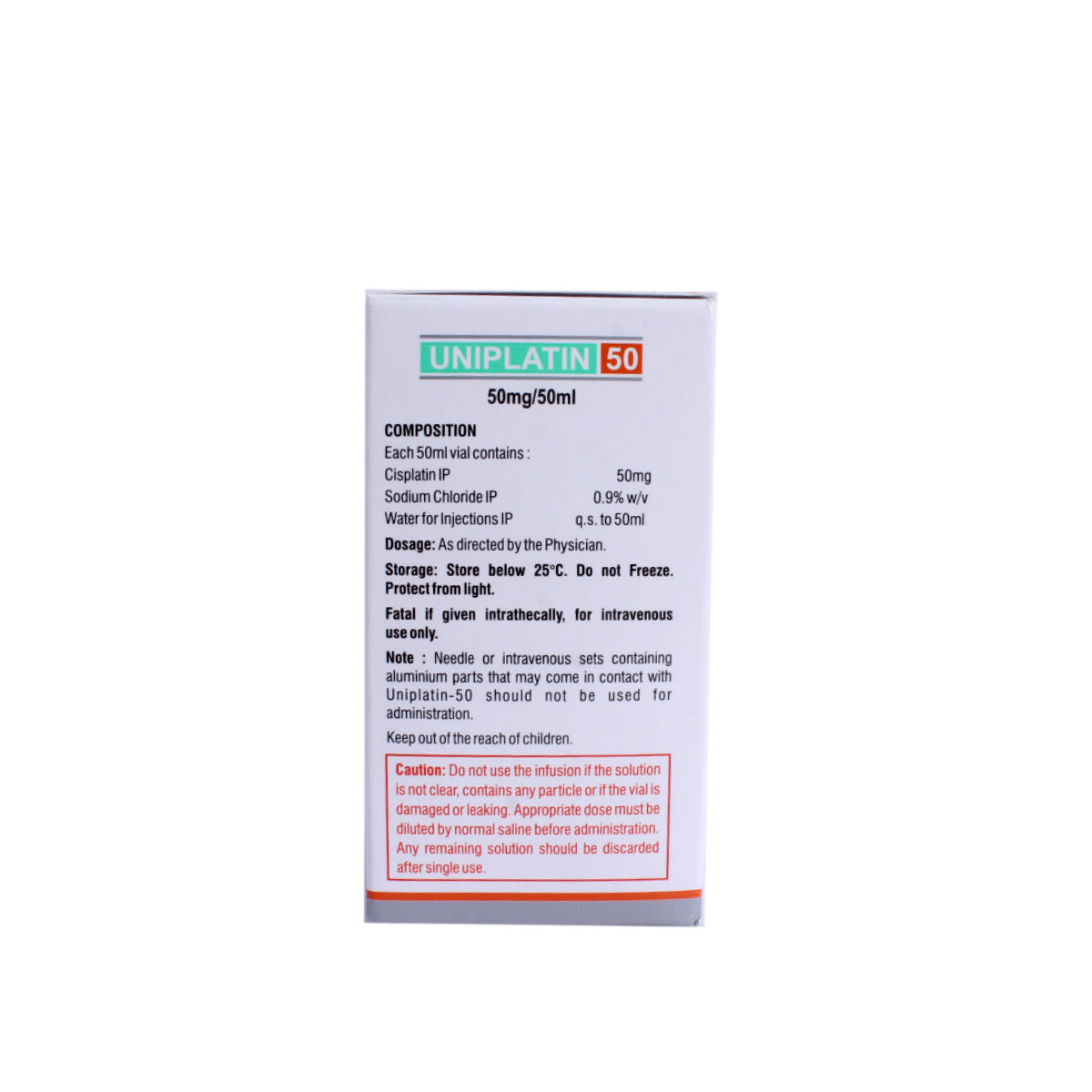 UNIPLATIN 50MG INJECTION Price, Uses, Side Effects, Composition ...