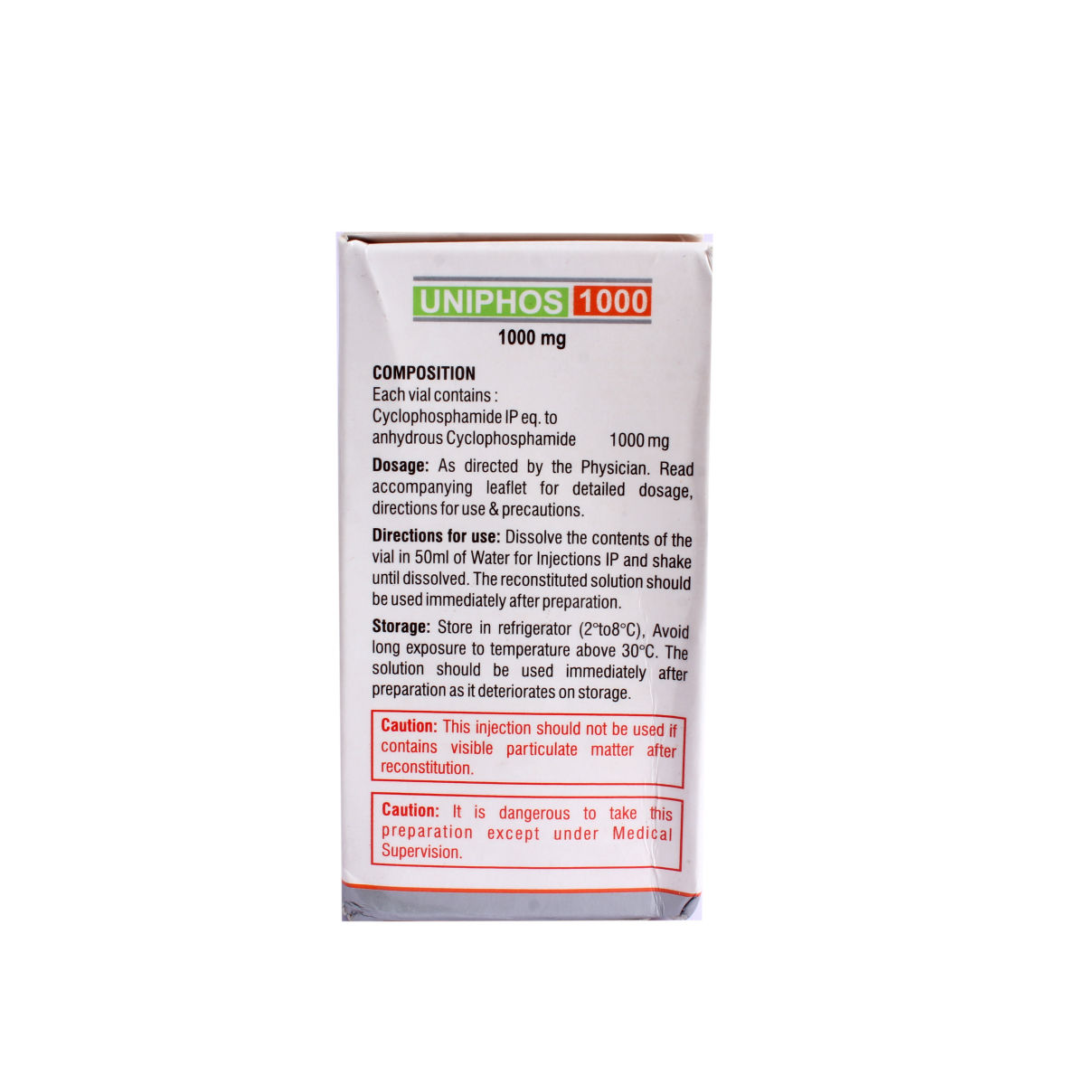 Uniphos 1000 Injection 1's Price, Uses, Side Effects, Composition ...