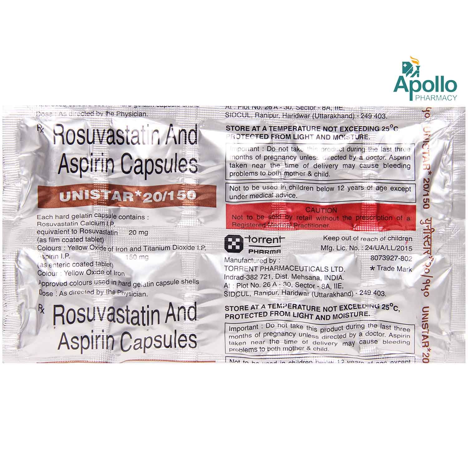 Unistar 20/150 Capsule 10's Price, Uses, Side Effects, Composition ...
