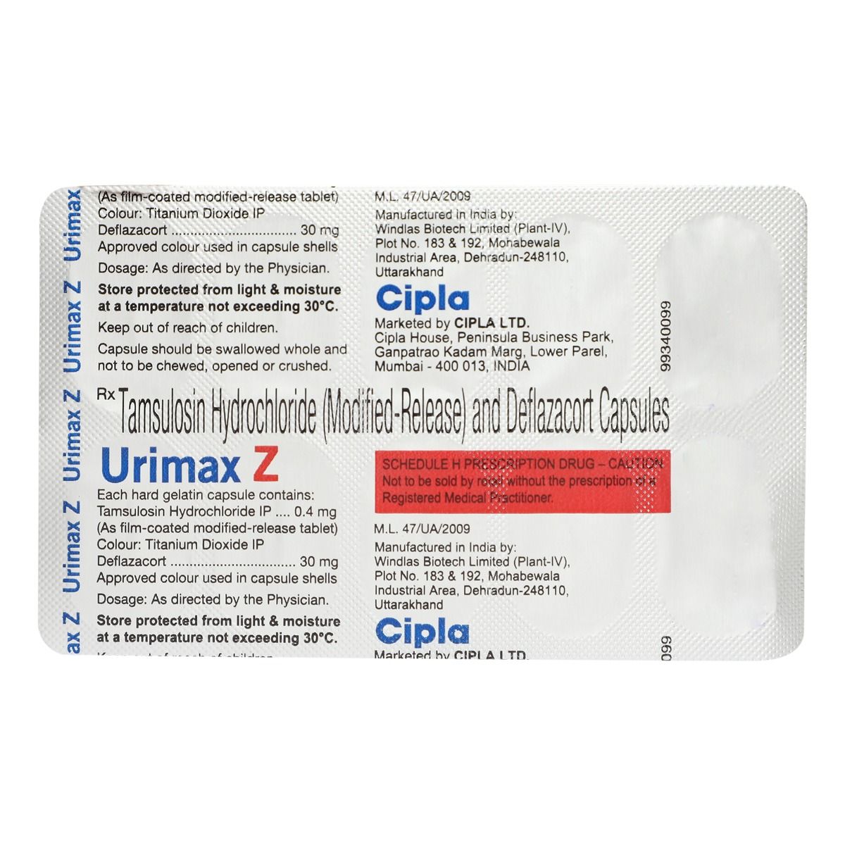 Urimax Z Capsule 10's Price, Uses, Side Effects, Composition - Apollo ...