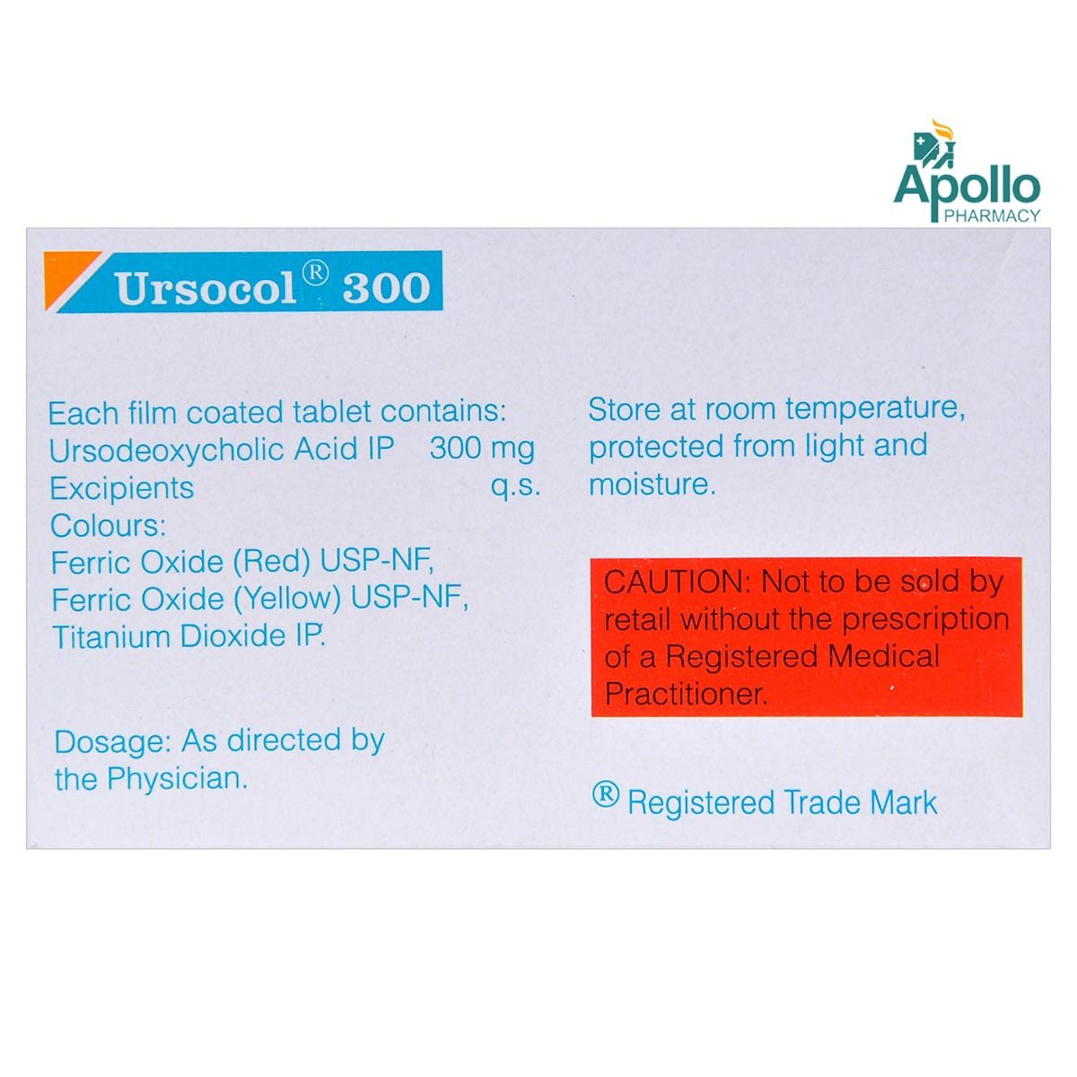 Ursocol 300 Tablet 15's Price, Uses, Side Effects, Composition - Apollo ...