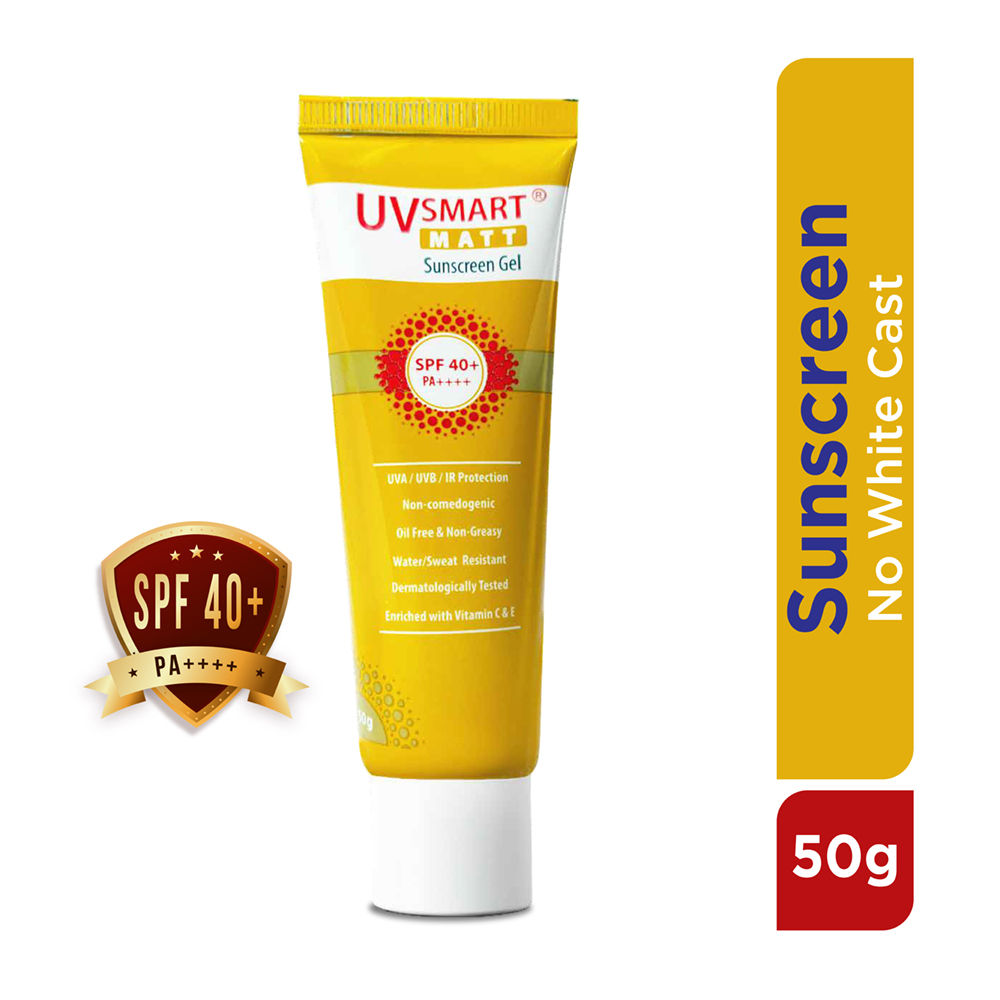 Buy UVsmart Matt SPF 40+ PA++++ Sunscreen Gel 50 gm | Lightweight | For ...